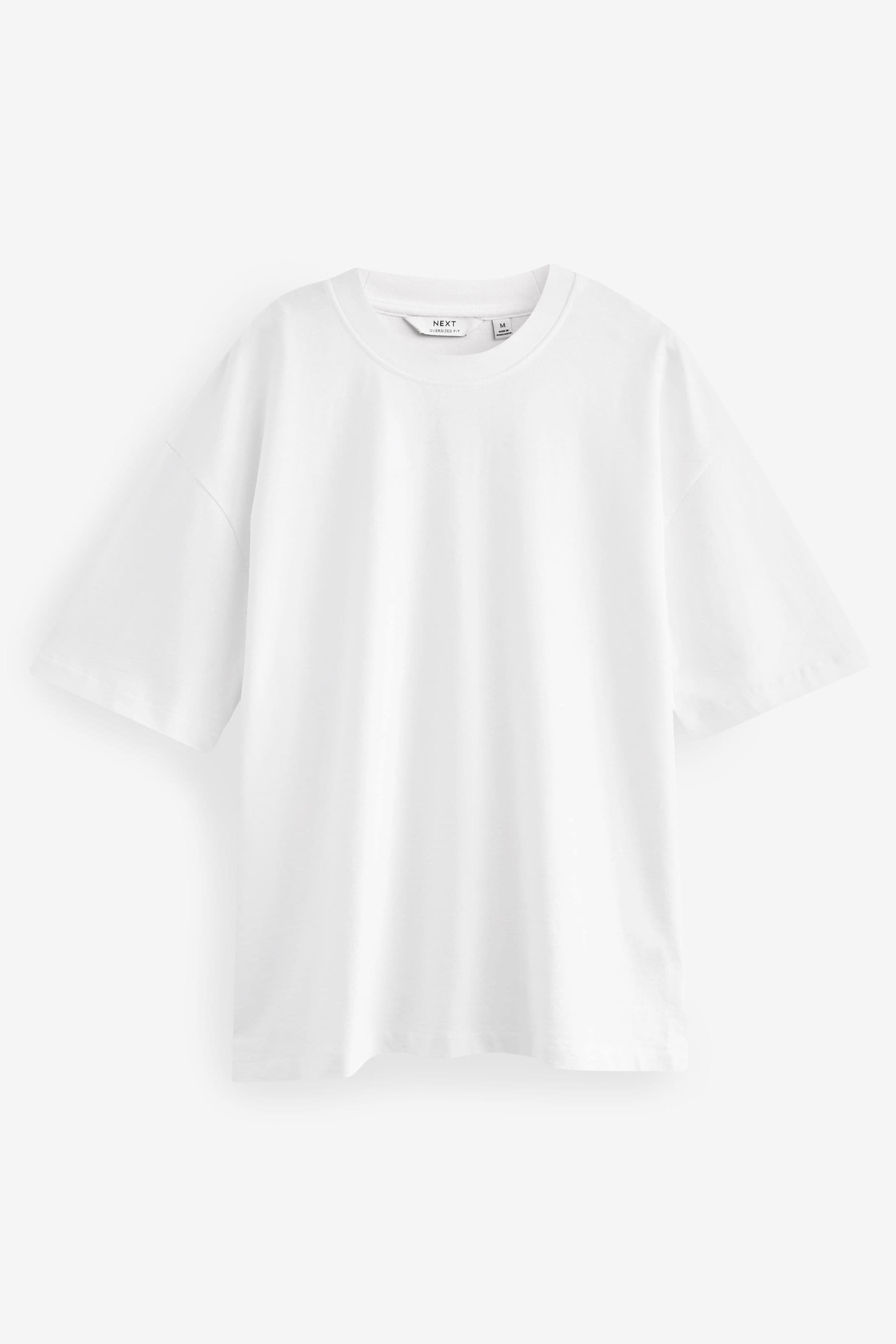 Buy White Oversized Heavyweight T-Shirt from the Next UK online shop