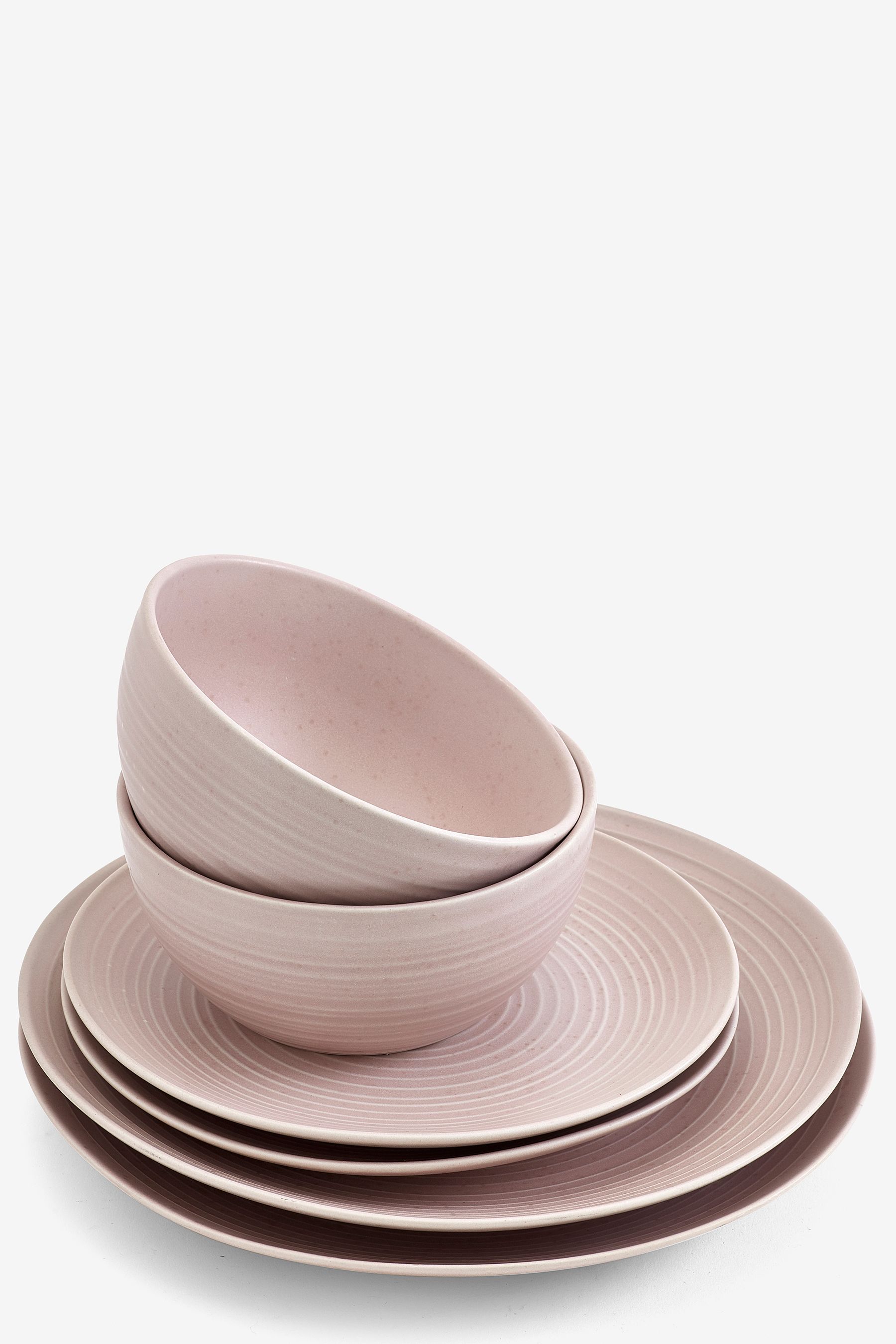 Buy 12 Piece Pink Bronx Dinner Set from the Next UK online shop