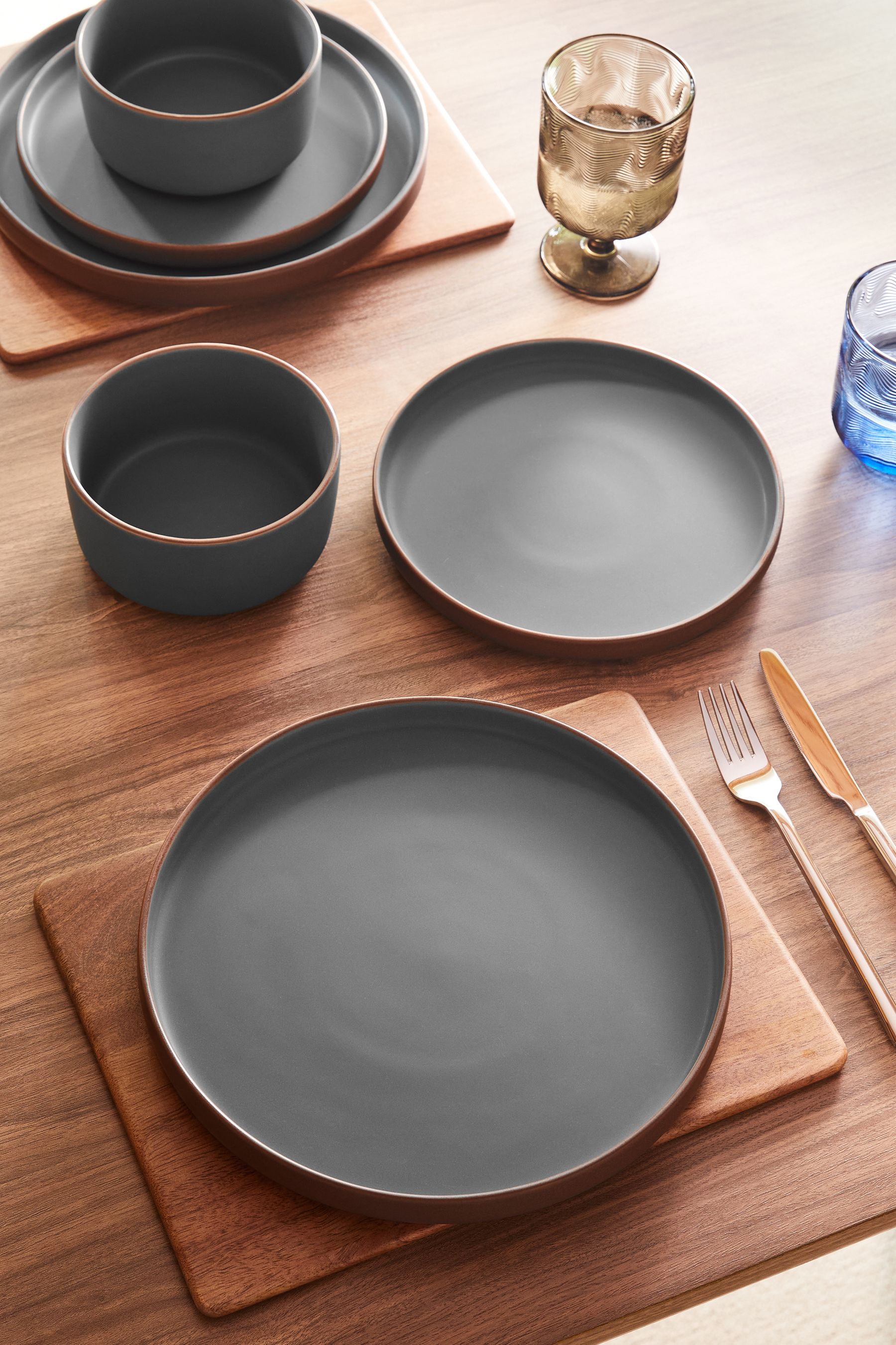 Buy 12 Piece Teal Green Hadley Dinner Set from Next Ireland