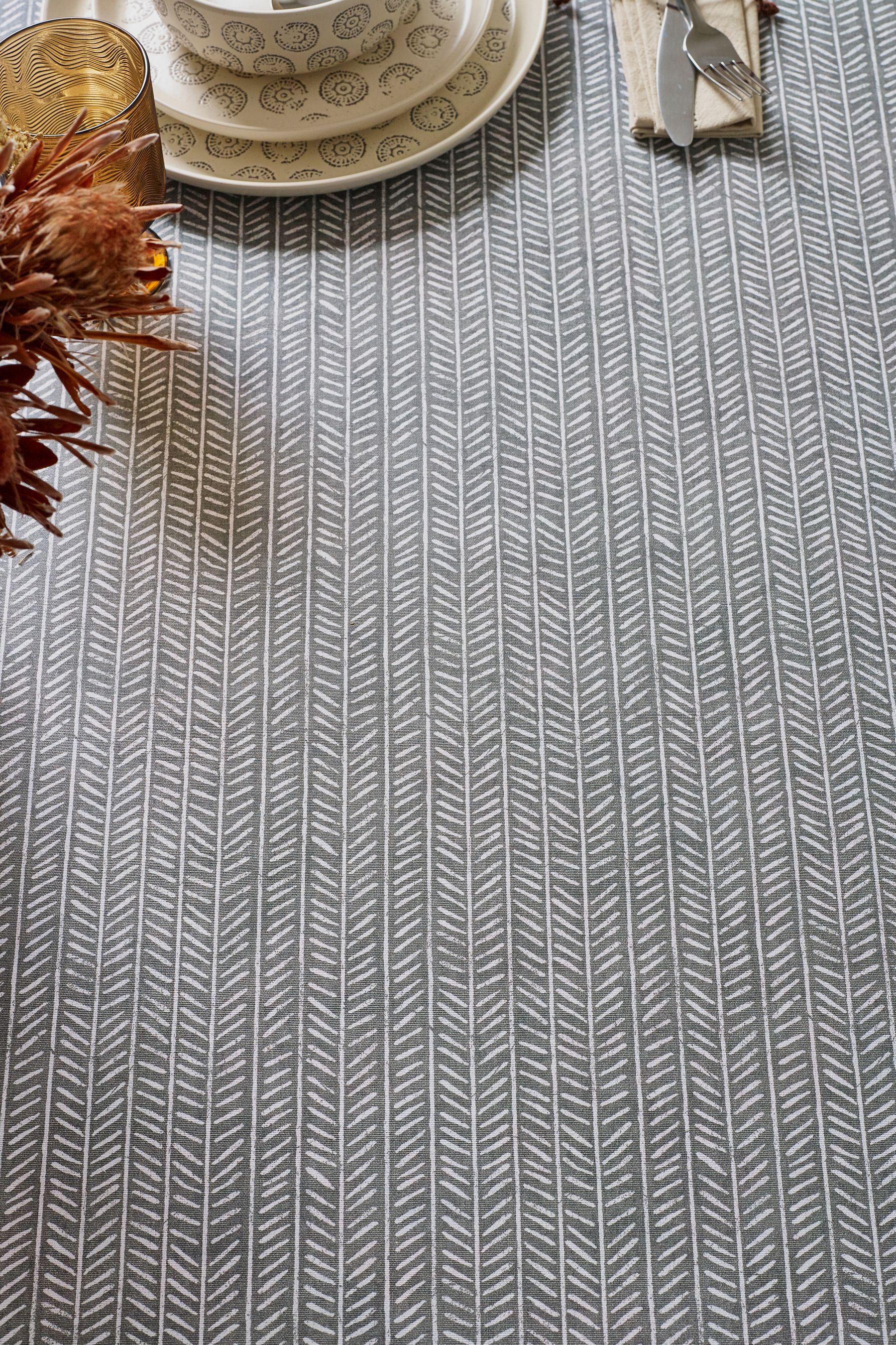 Buy Charcoal Grey Chevron Wipe Clean Table Cloth from the Next UK ...