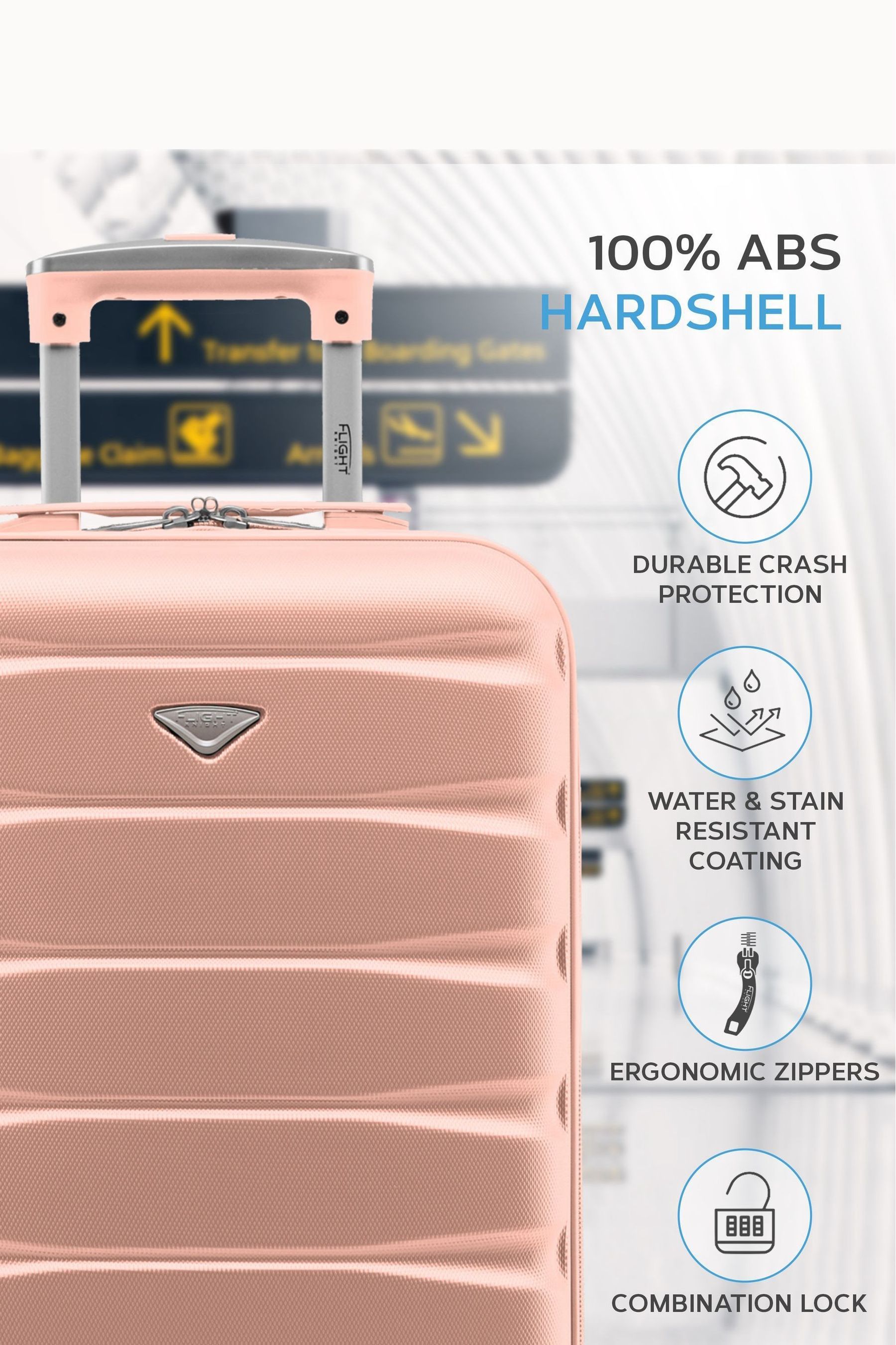 Buy Flight Knight Hard Shell ABS Easyjet Size Cabin Carry On Case from ...