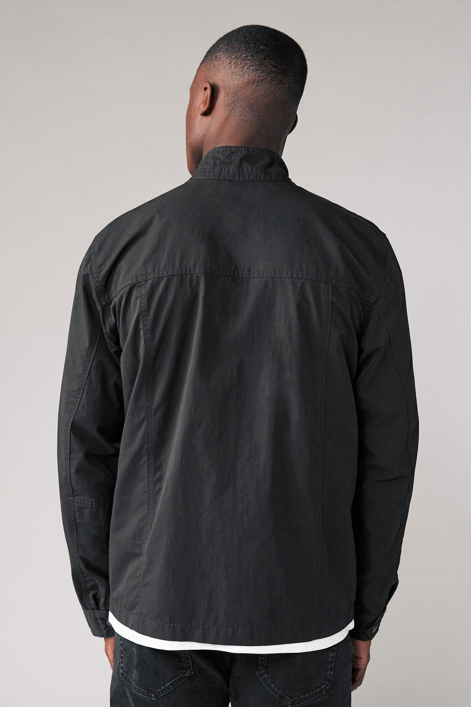 Buy Black Shower Resistant Utility Shacket from the Next UK online shop