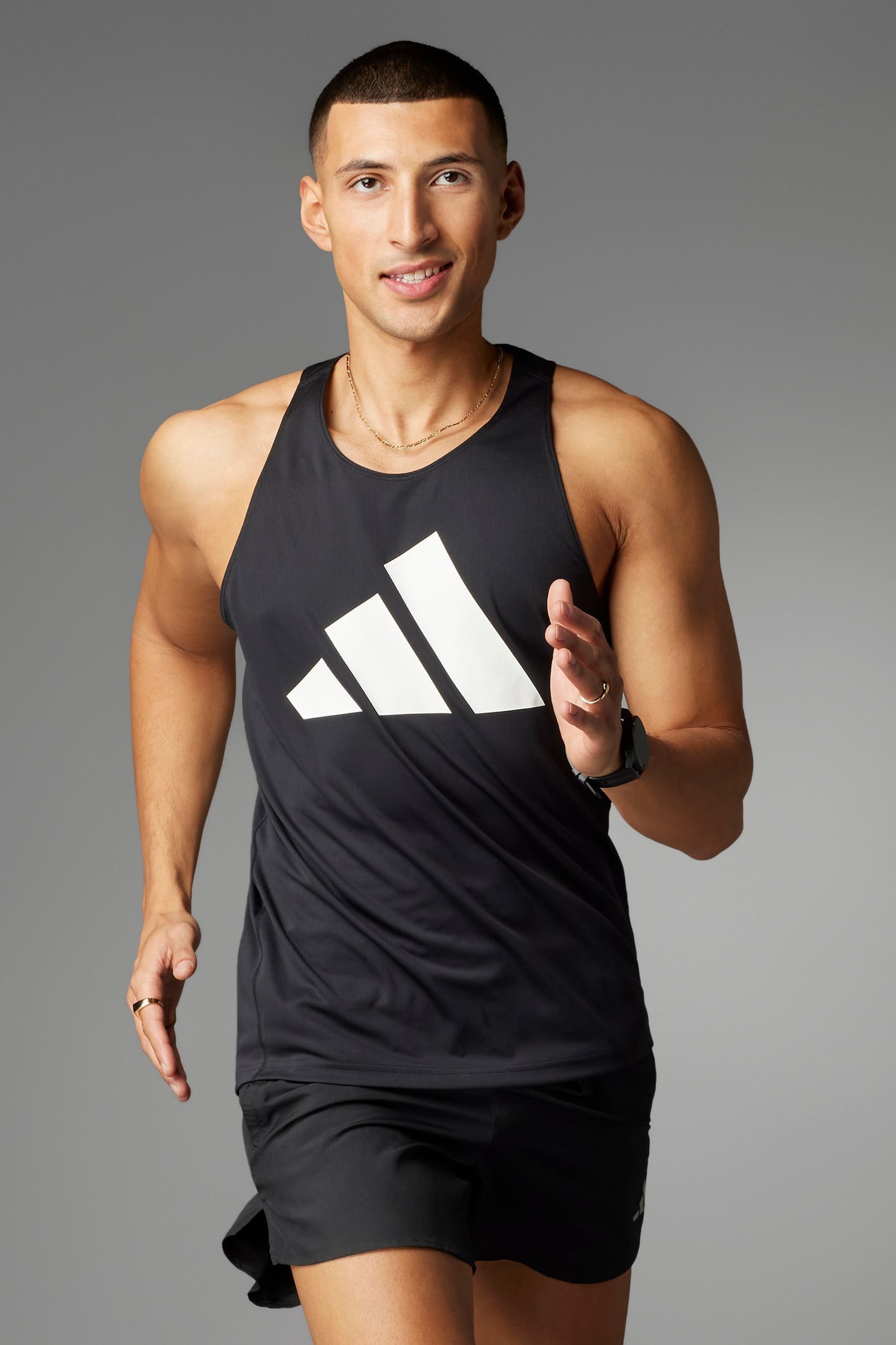 Buy adidas Black Run It Tank Top from the Next UK online shop