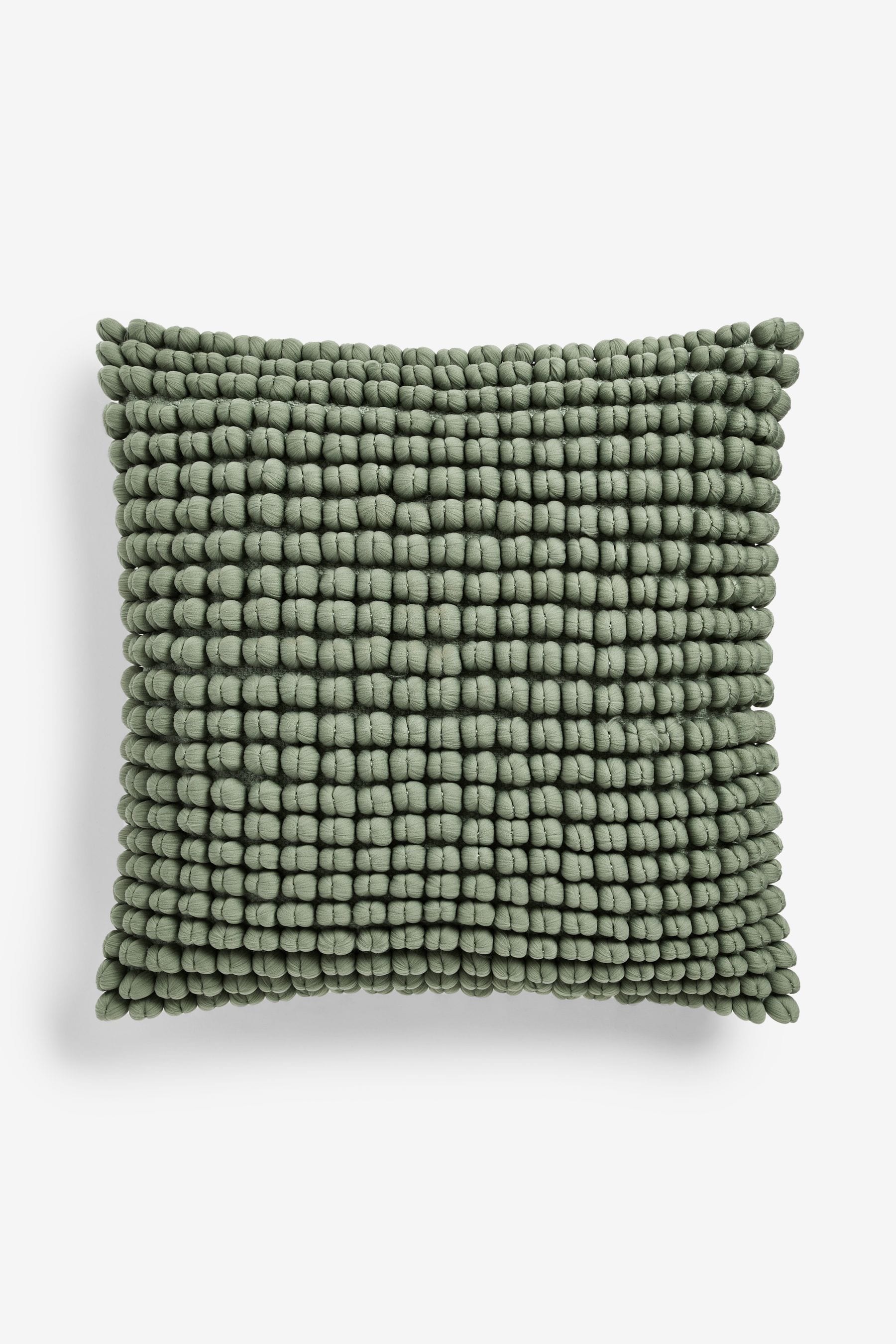 Buy Sage Green 59 x 59cm Global Bobble Cushion from the Next UK online shop