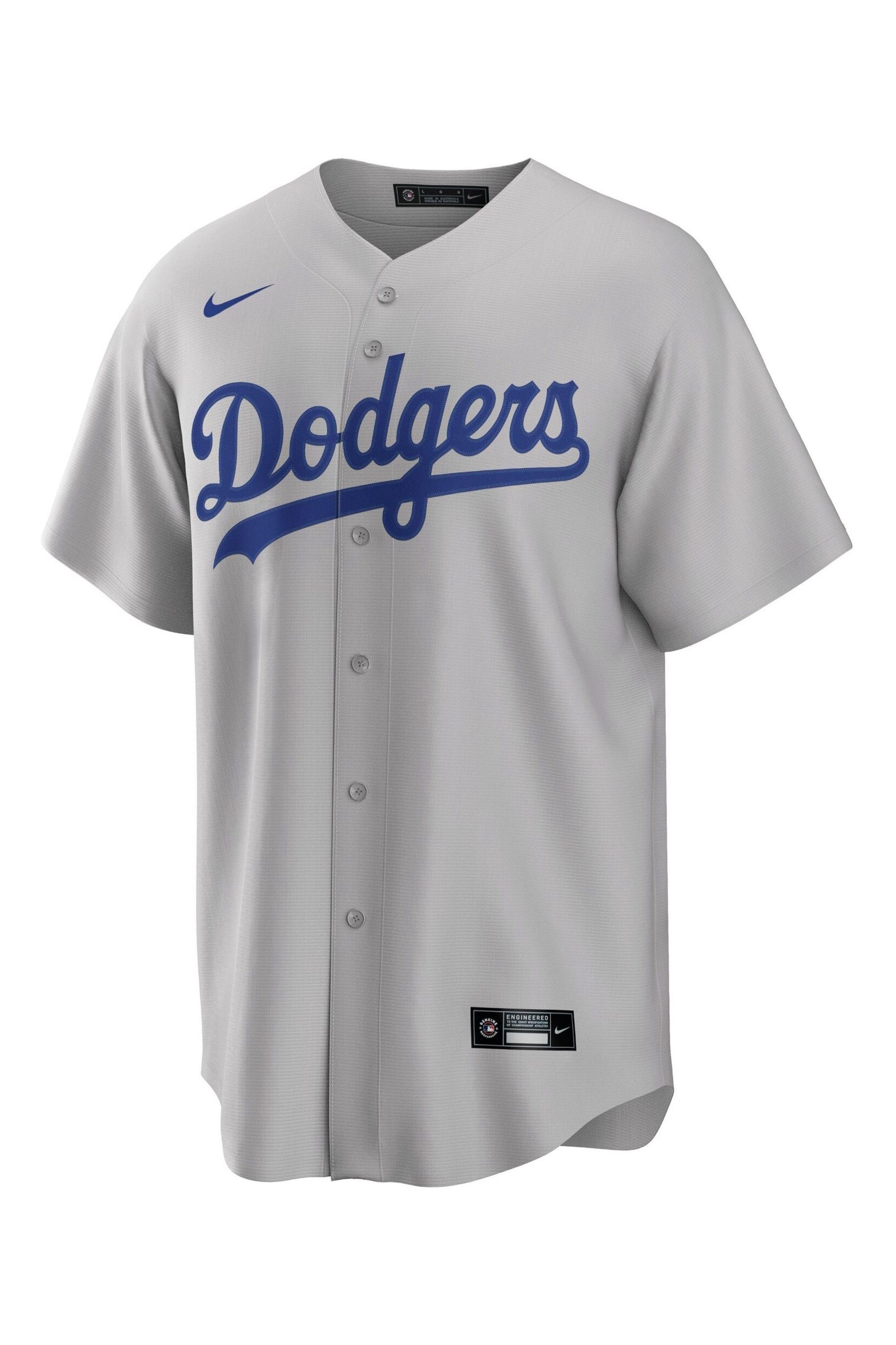 Buy Nike Grey Los Angeles Dodgers Official Replica Alternate Road ...