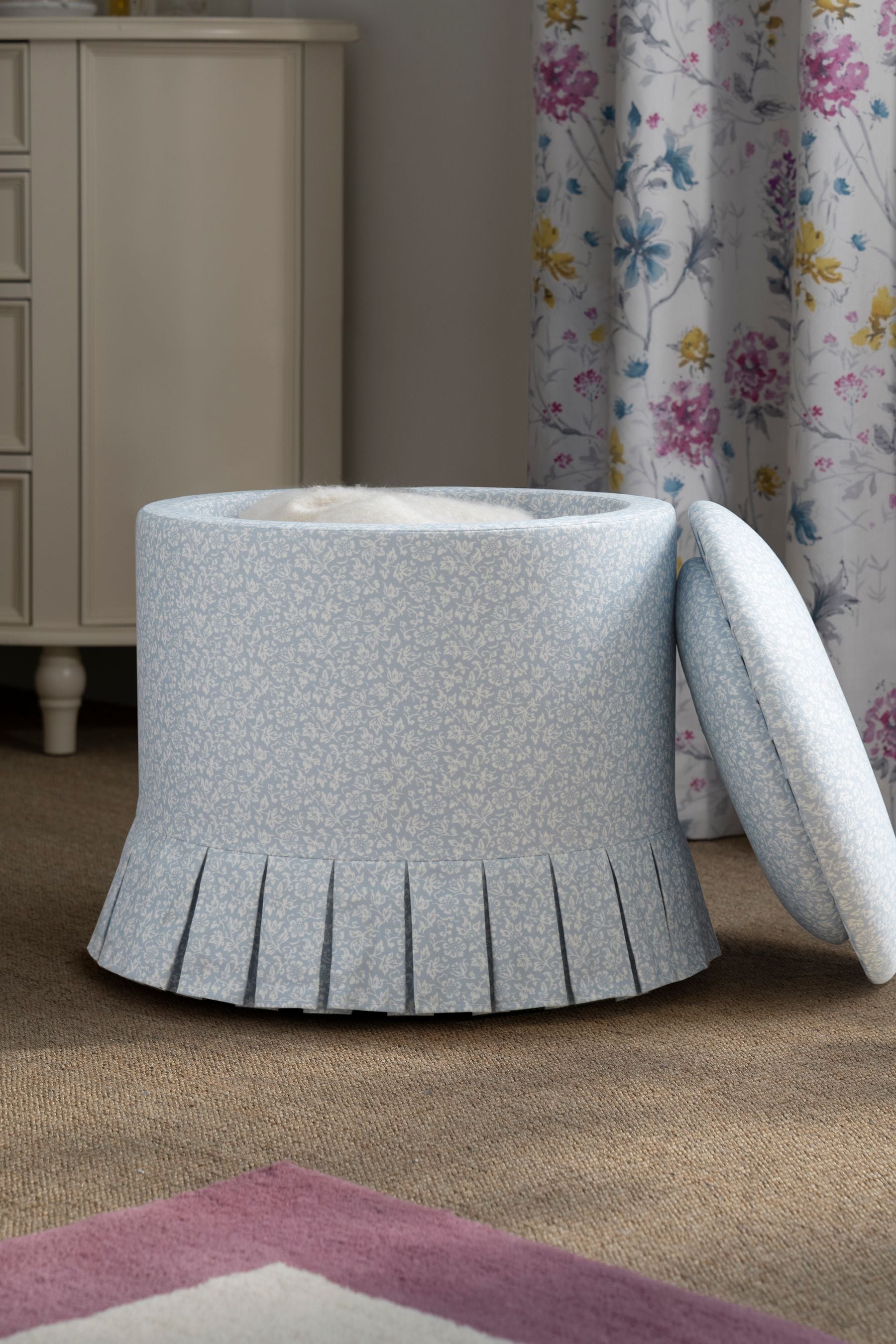 Buy Laura Ashley Sweet Allysum Pale Seaspray Blue Fifield Stool from ...