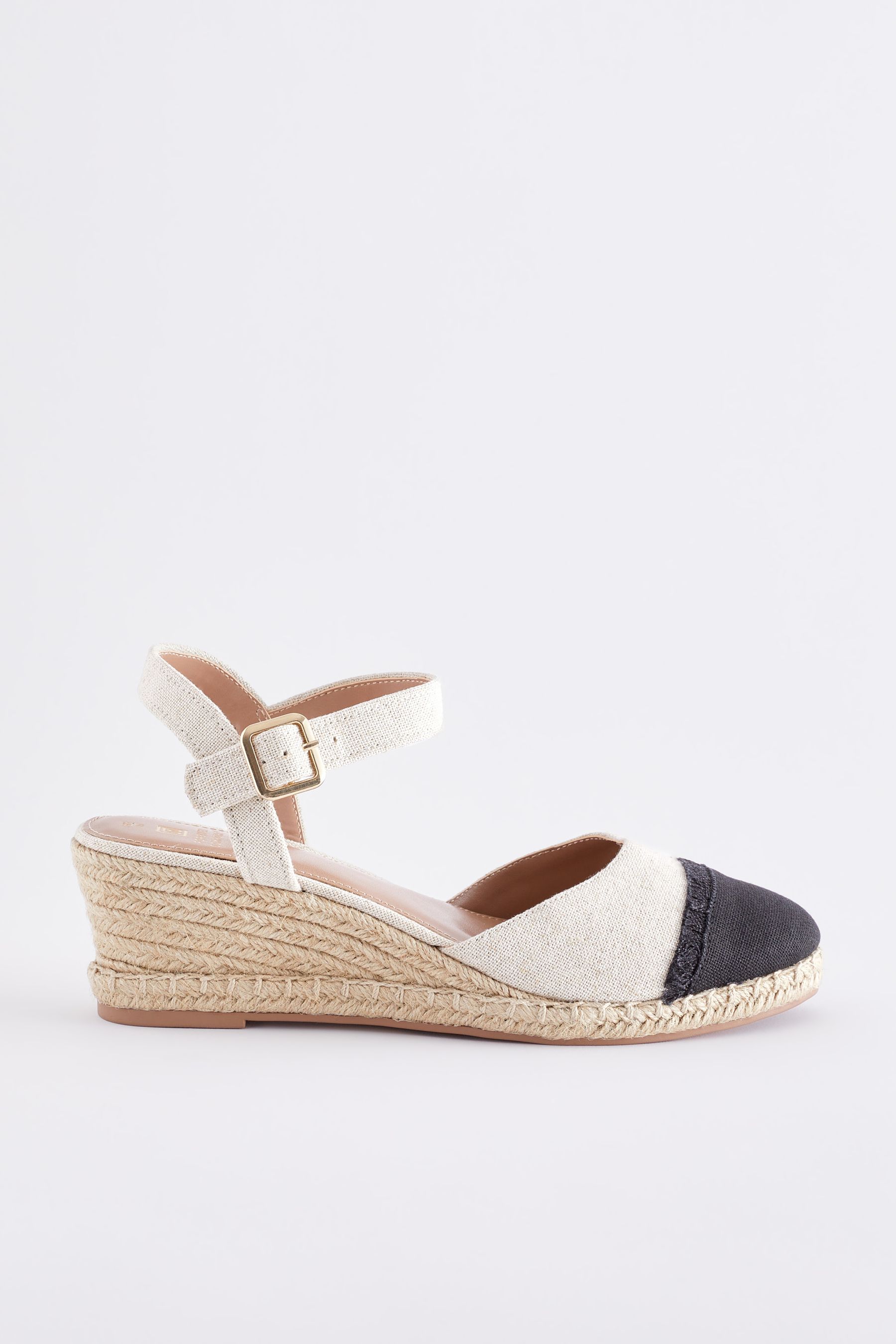Buy Neutral Forever Comfort Toe Cap Closed Toe Wedges from the Next UK ...
