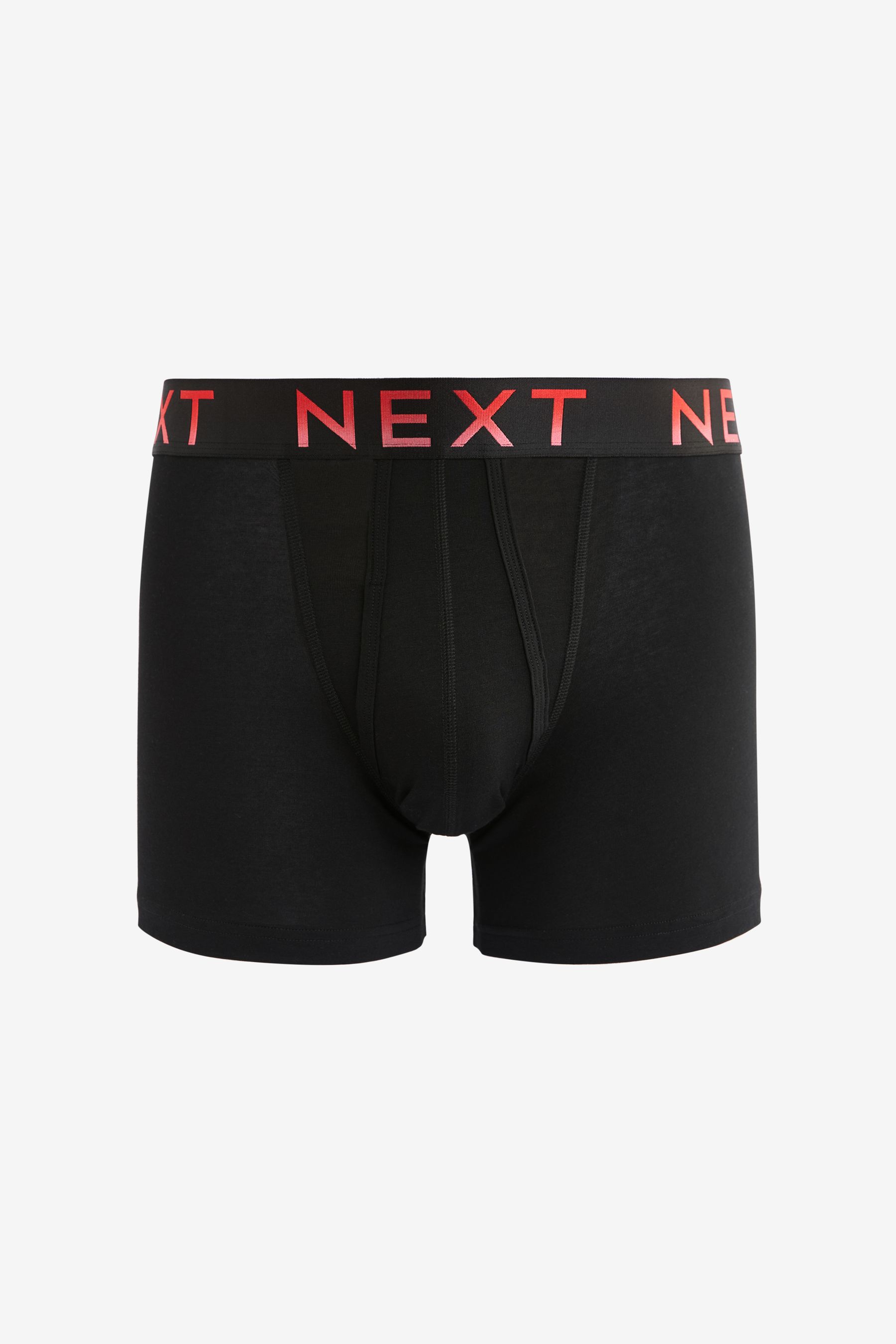 Buy Black Bright Ombre Text Waistbands 10 pack A-Front Boxers from the ...