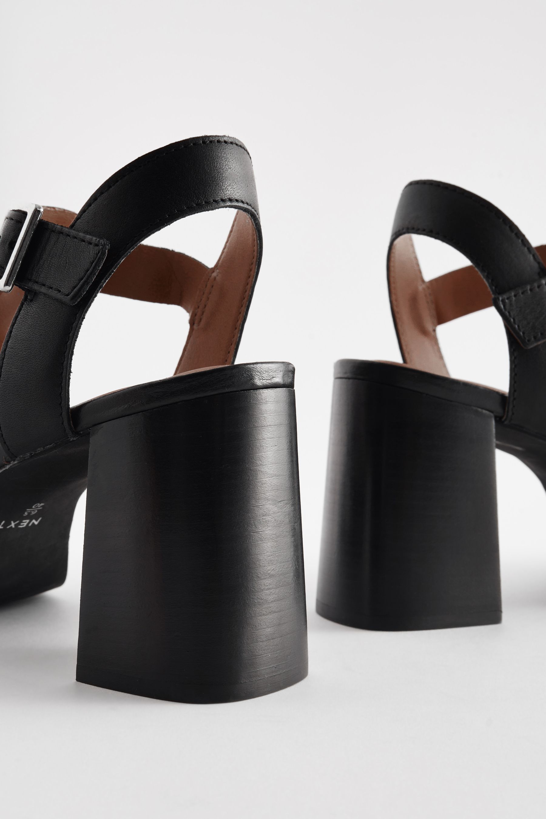 Buy Black Forever Comfort Leather Fisherman Platform Heels from the ...