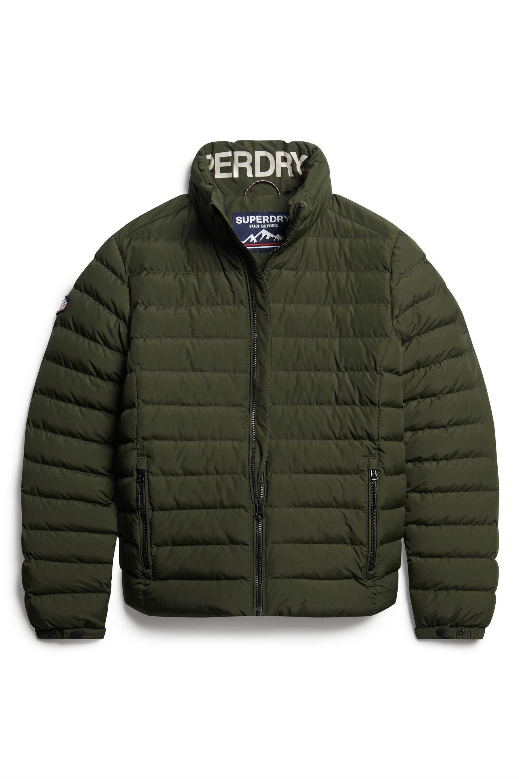 Buy Superdry Green Fuji Printed Padded Jacket from the Next UK online shop