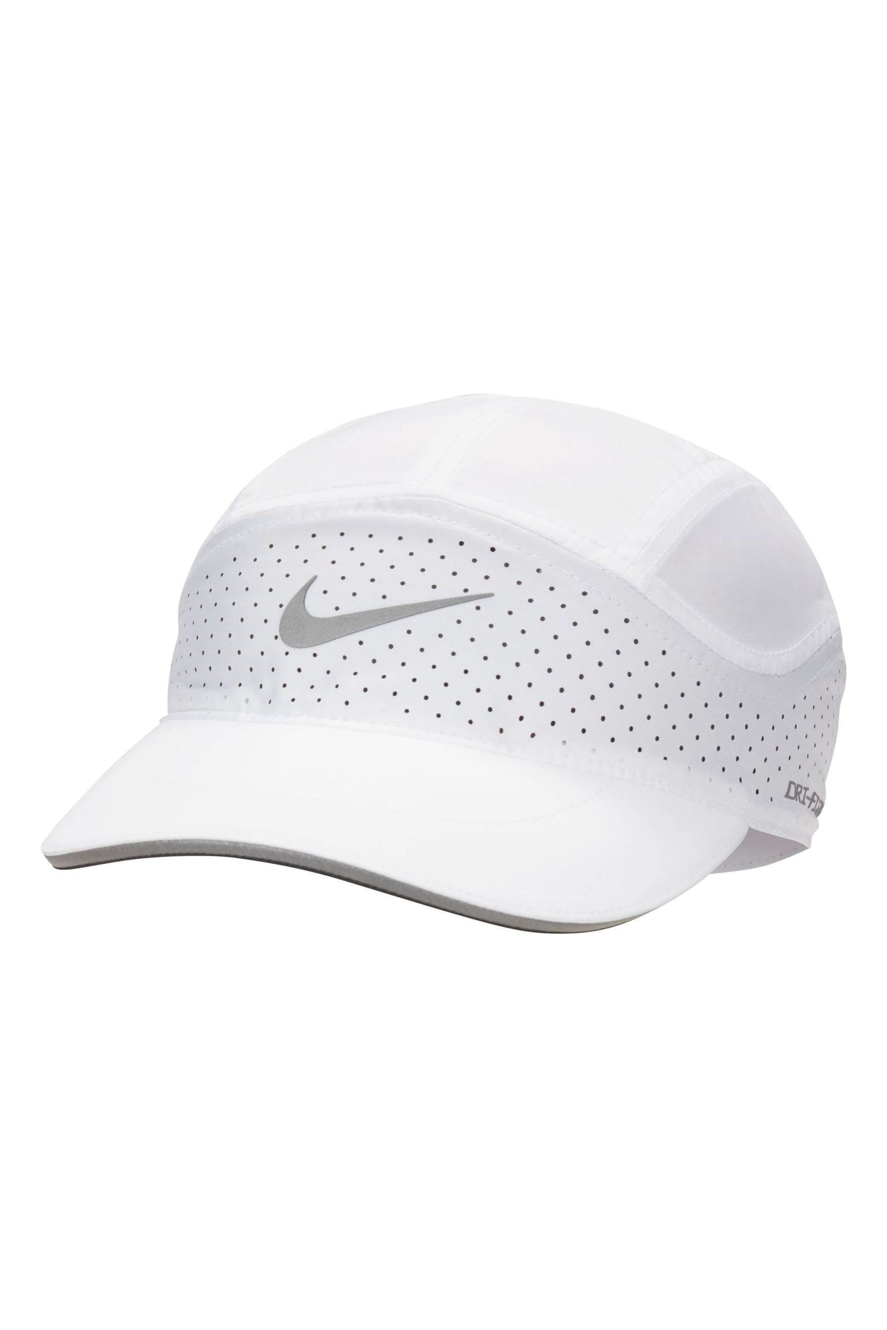 Buy Nike White Dri-FIT Fly Unstructured Reflective Cap from the Next UK ...