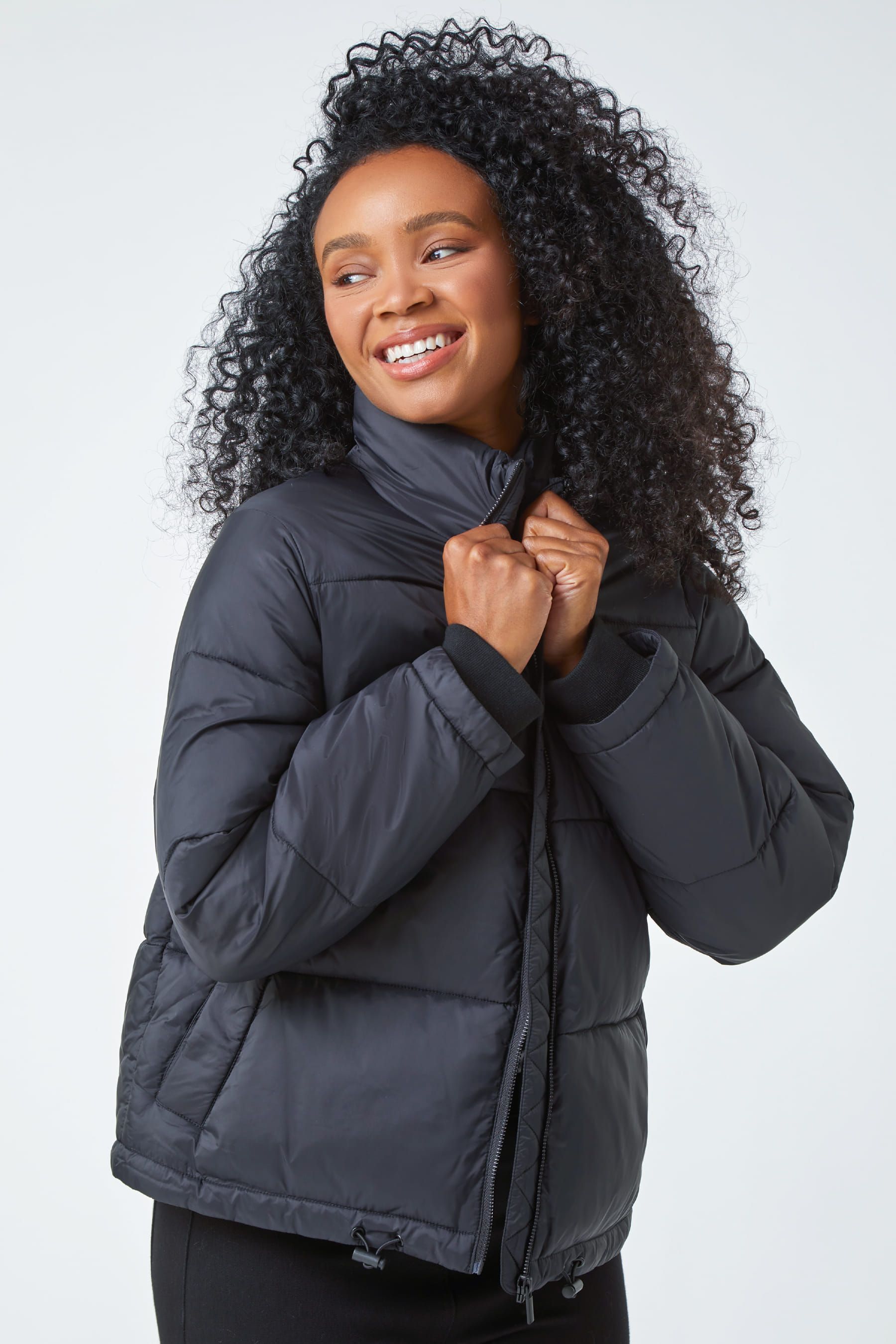 Buy Roman Black Petite Padded Puffer Coat from the Next UK online shop