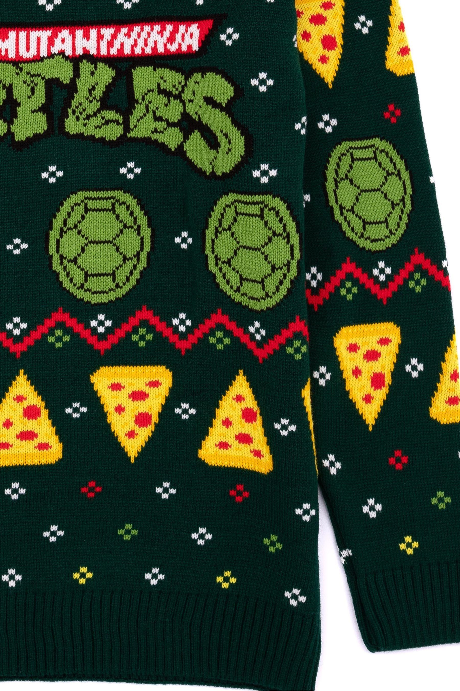 Buy Vanilla Underground Black Ninja Turtles Mens Christmas Jumper from ...