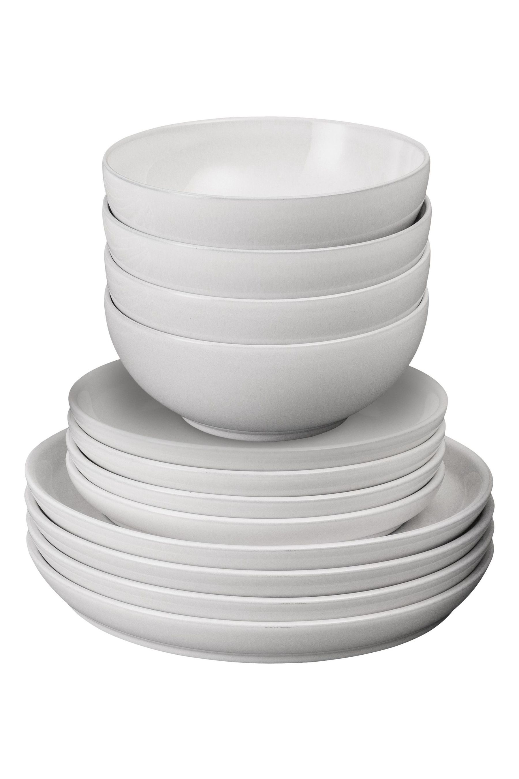 Buy Denby White Elements Coupe 12 Piece Dinnerware Set from the Next UK ...