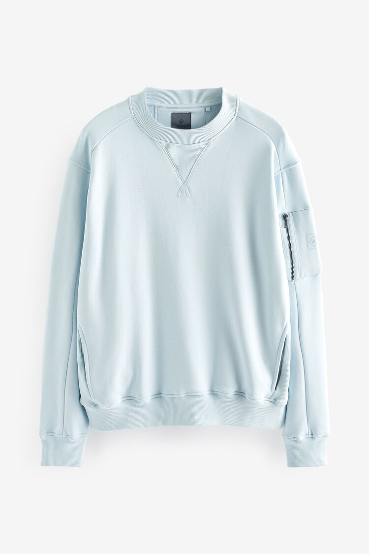 Buy Light Blue Utility Crew Sweatshirt from the Next UK online shop