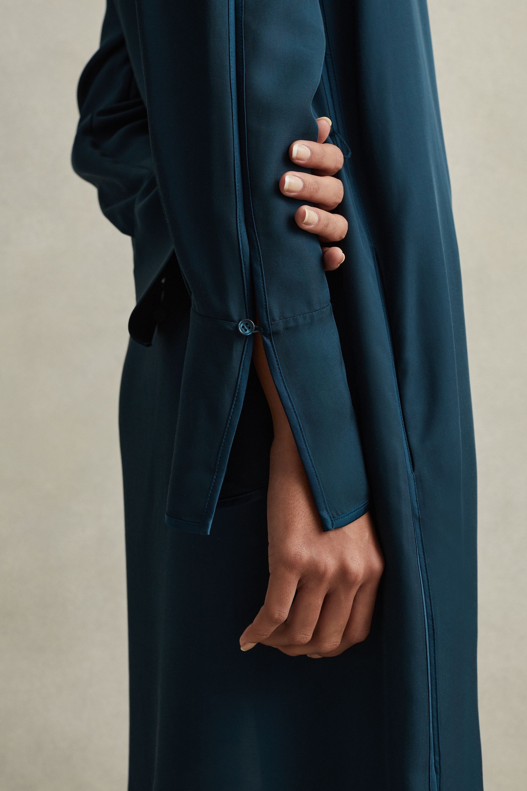 Buy Reiss Teal Avery Tie Neck Belted Mini Dress from the Next UK online ...