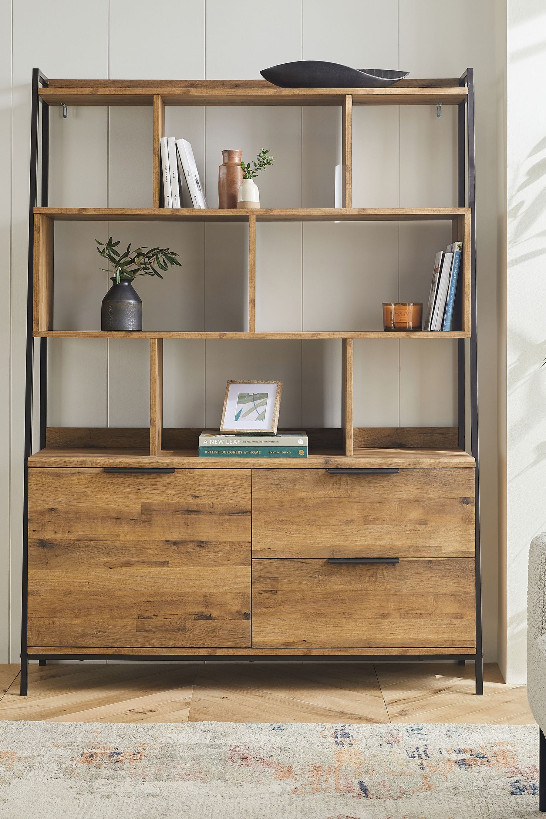 Buy Dark Bronx Wide Storage Ladder Shelf from the Next UK online shop