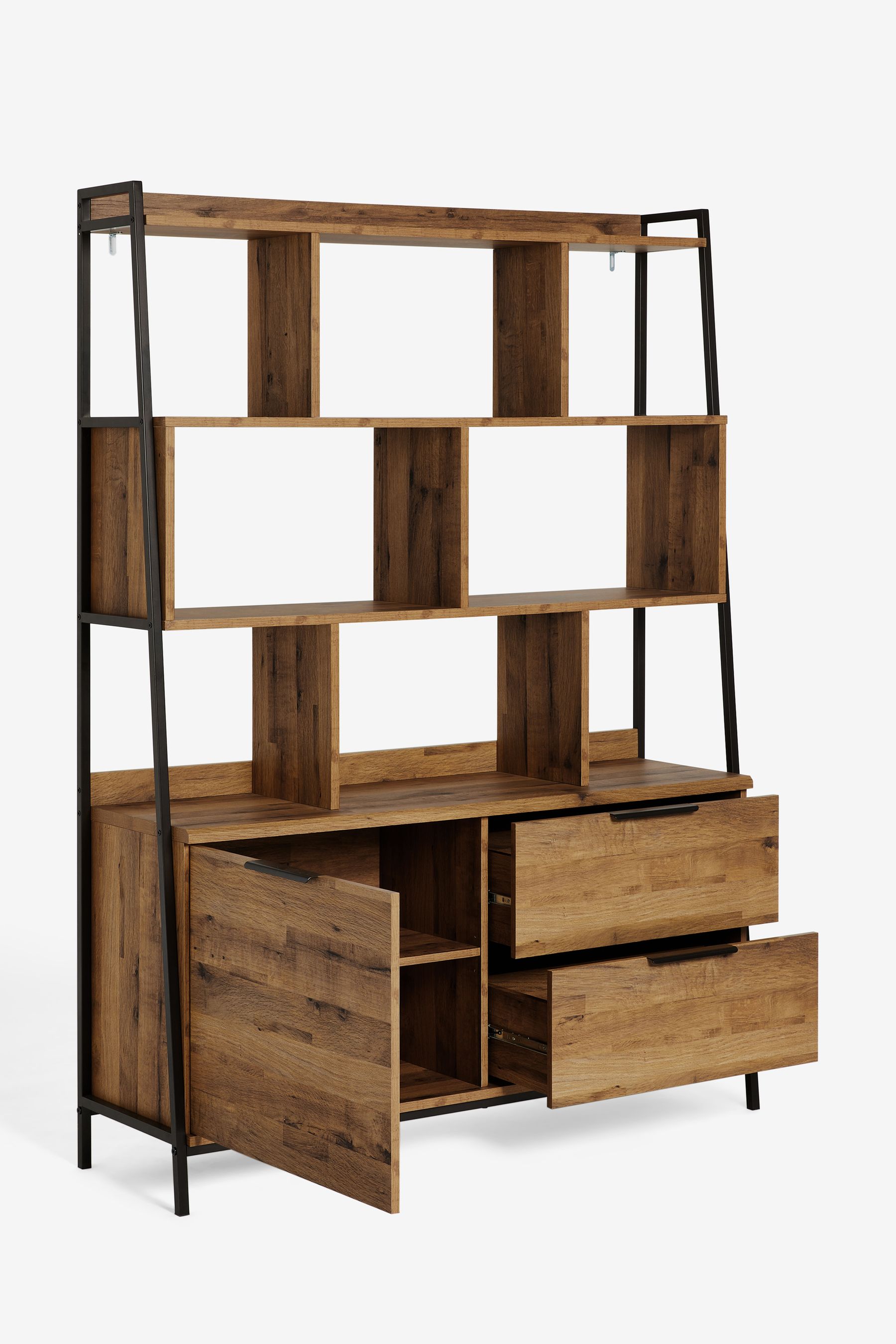 Buy Dark Bronx Wide Storage Ladder Shelf from the Next UK online shop