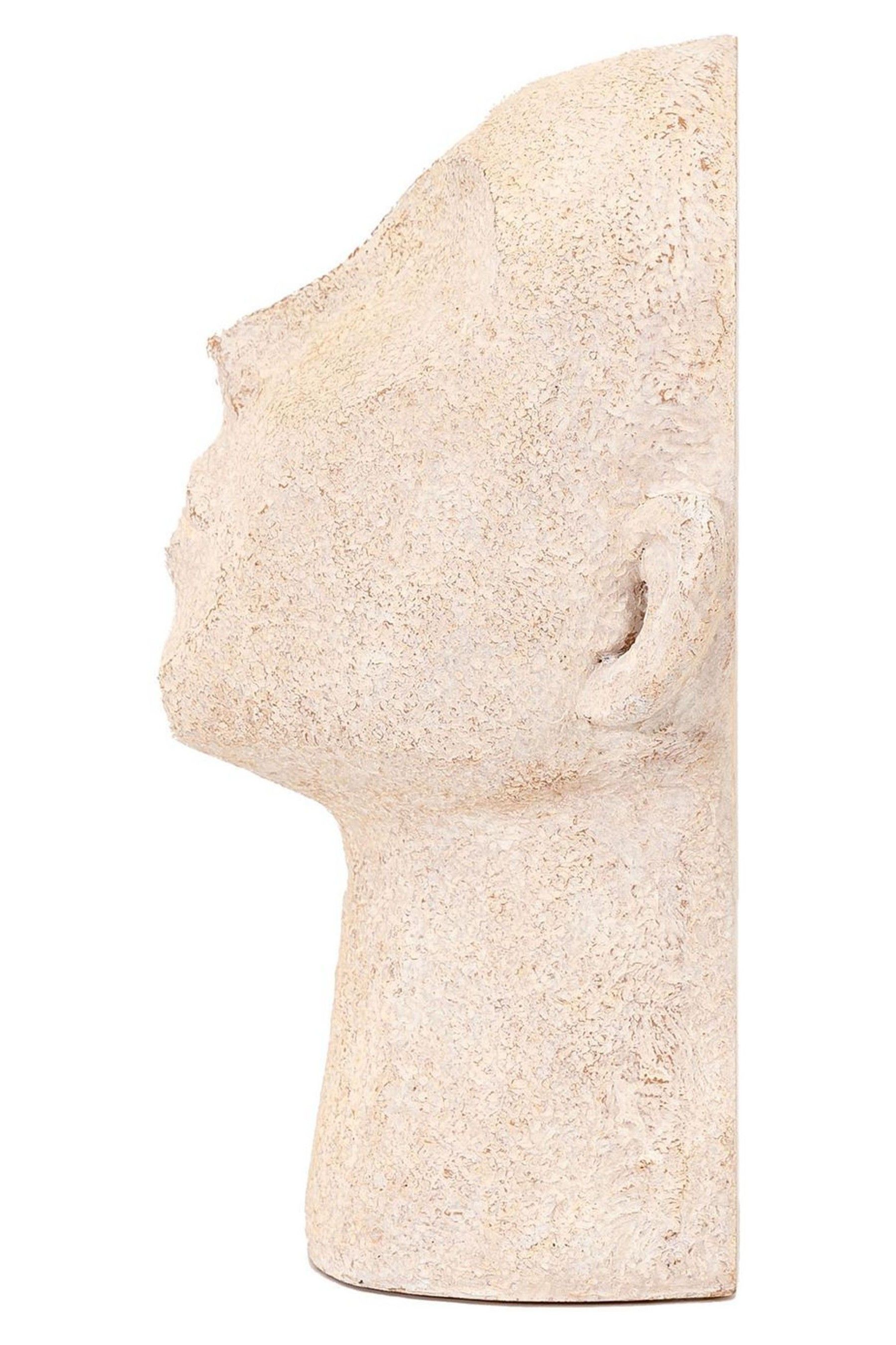 Buy Gallery Home Cream Characterful Sculpted Head Bookends from the ...