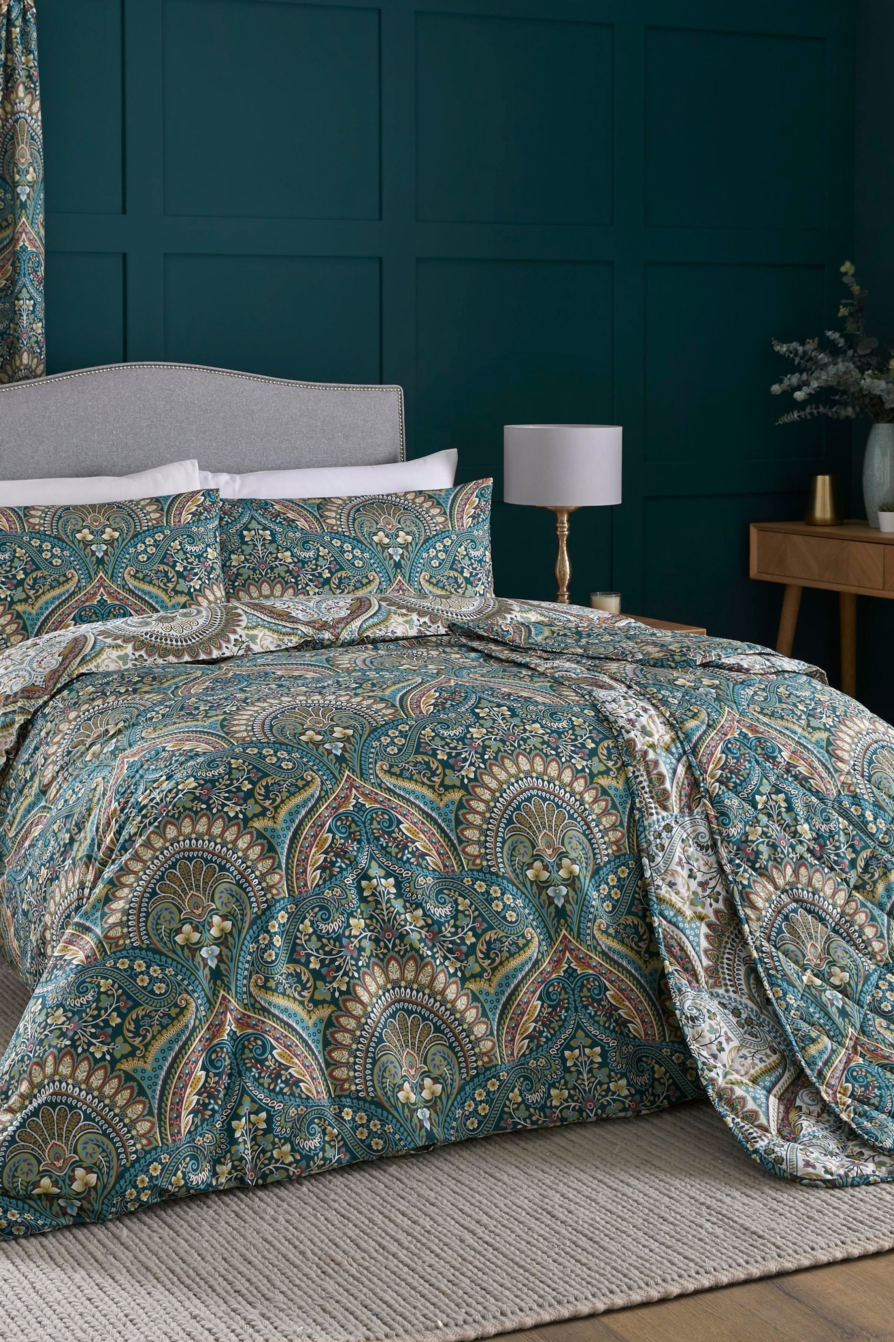 Buy D&D Blue Palais Quilted Bedspread from the Next UK online shop