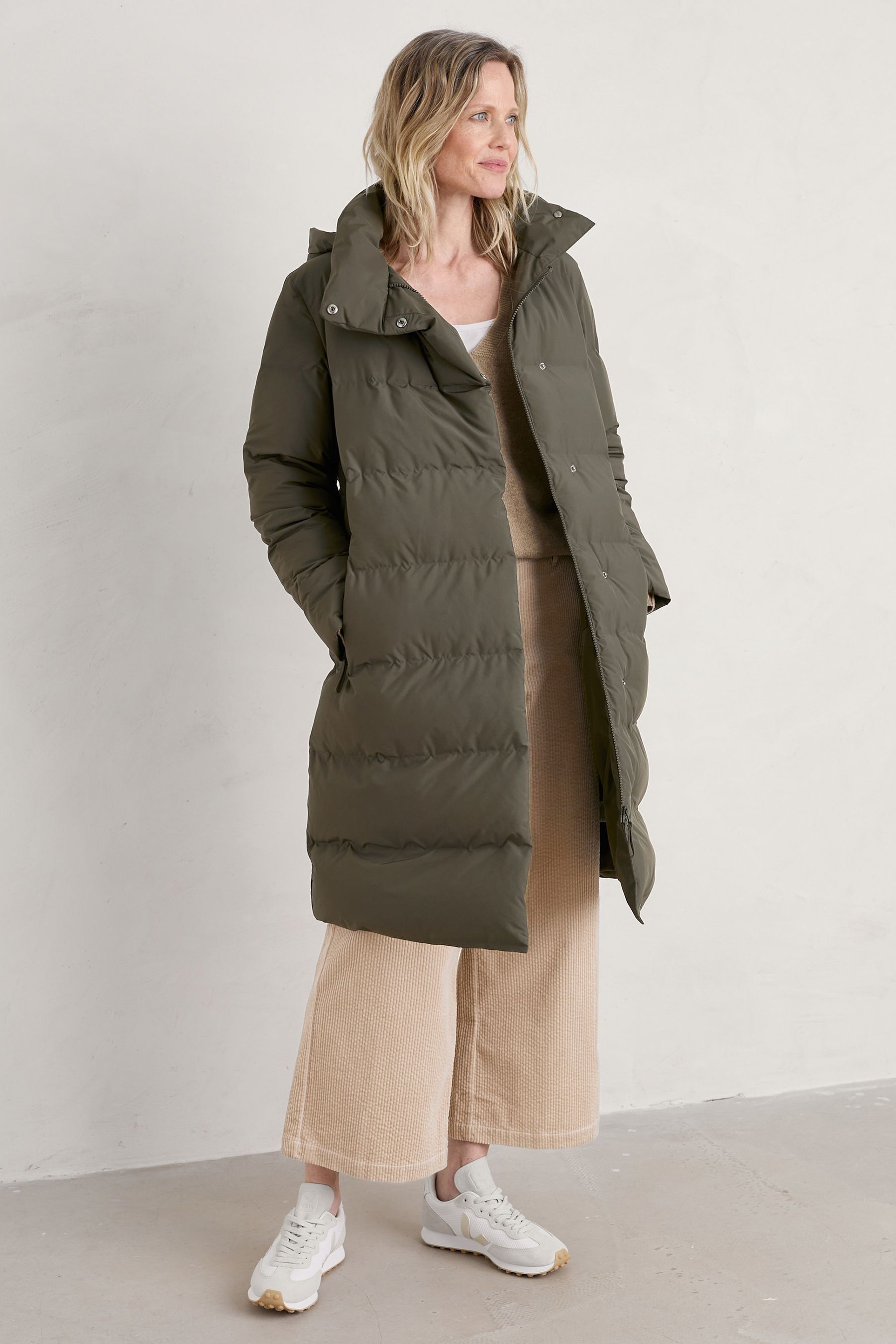 Buy Seasalt Cornwall Green Holywell Bay Waterproof Coat from the Next ...