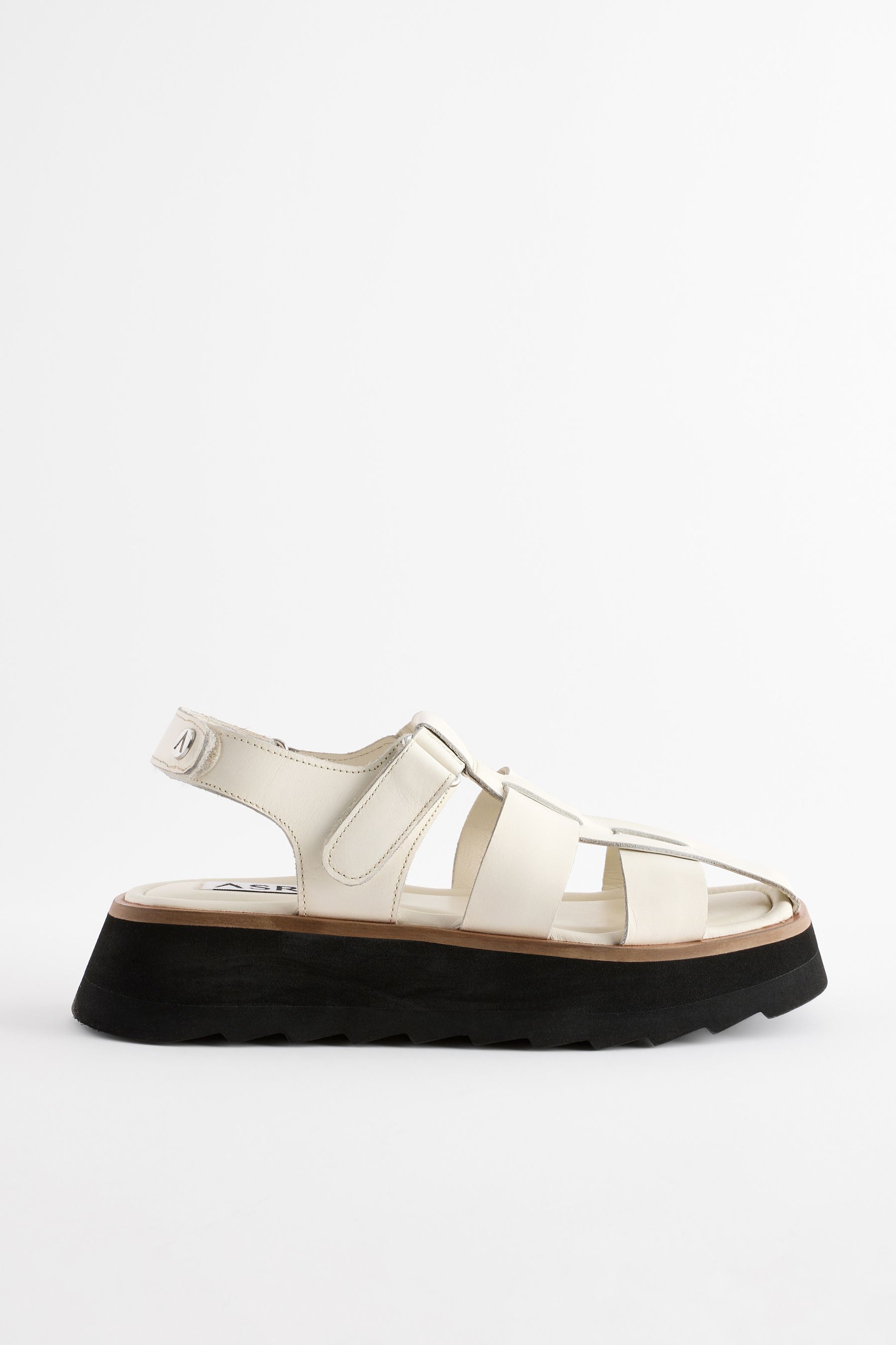 Buy ASRA London Maddison Nubuck Leather Slip-On Brown Sandals from Next ...