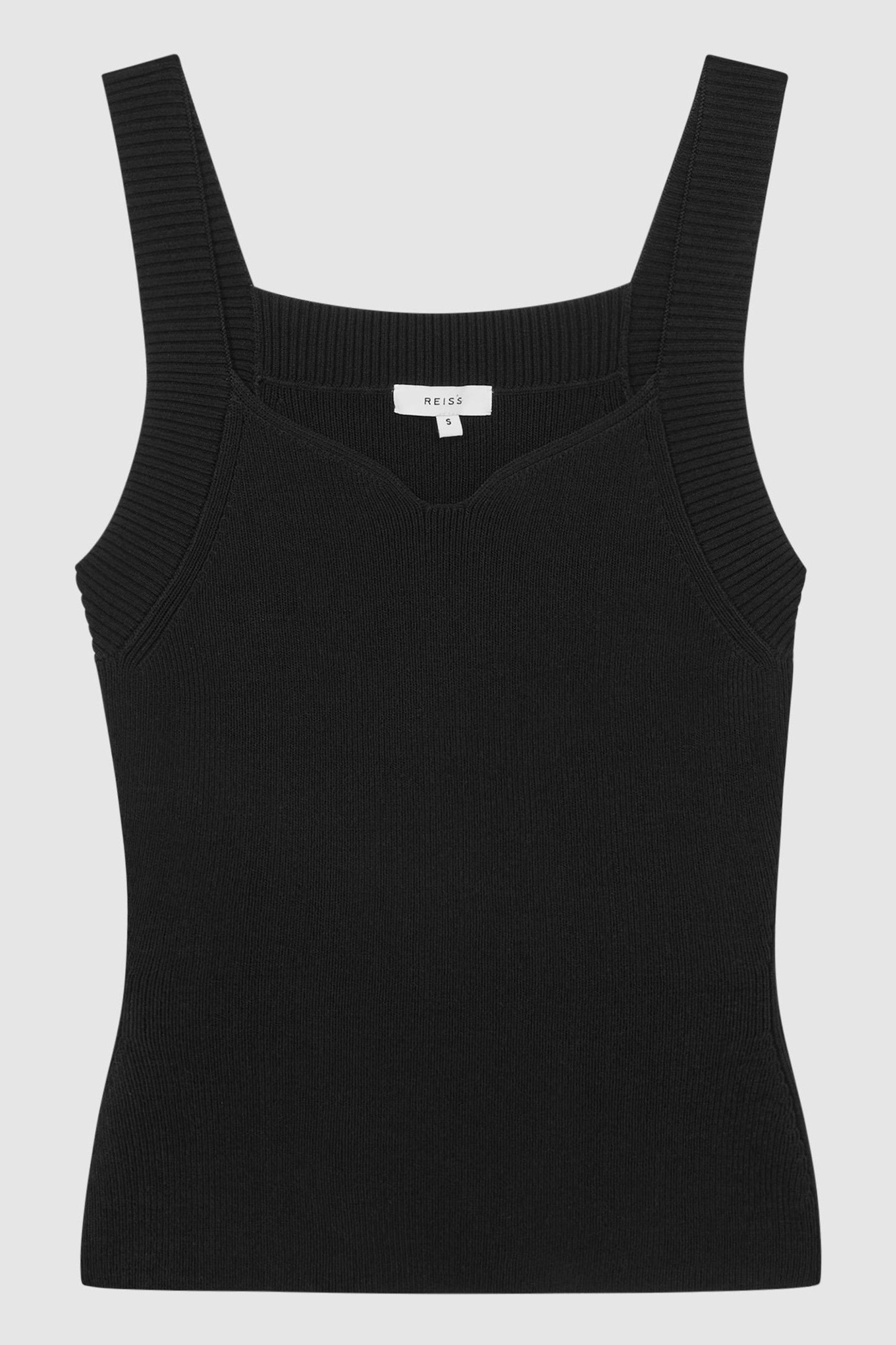 Buy Reiss Black Dani Sweetheart Neck Top from the Next UK online shop