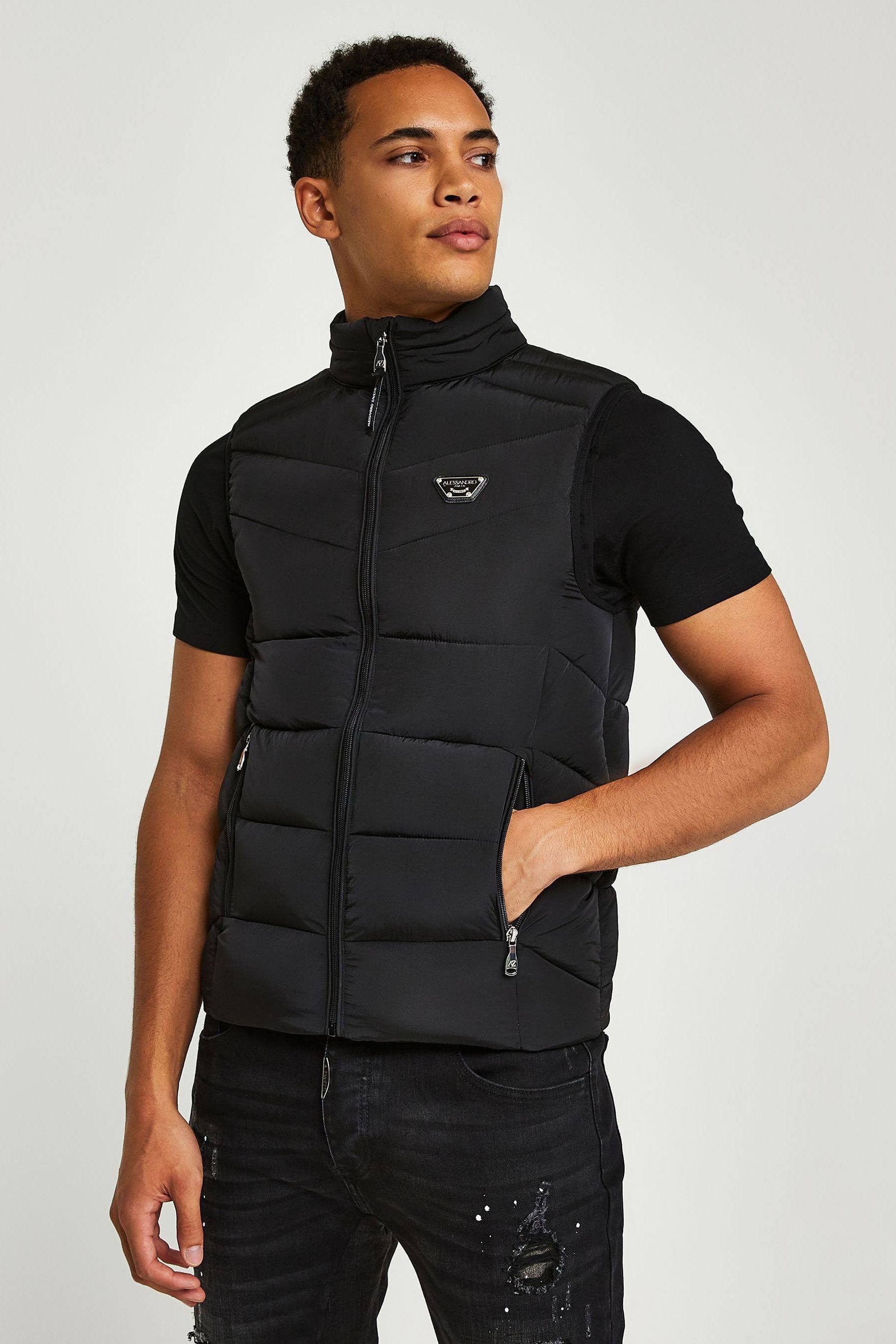 Buy Alessandro Zavetti Mazzeti Black Gilet from the Next UK online shop