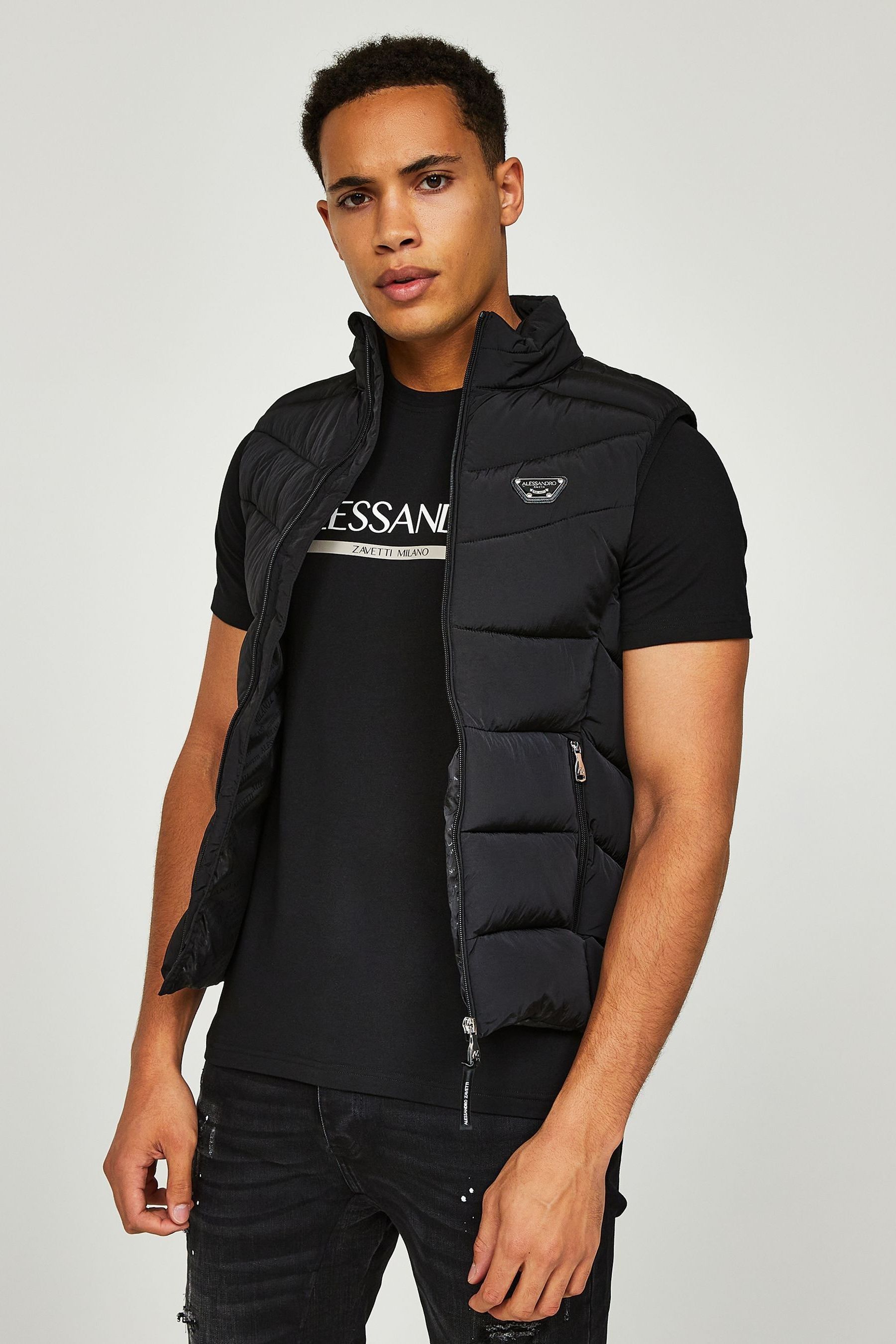 Buy Alessandro Zavetti Mazzeti Black Gilet from the Next UK online shop