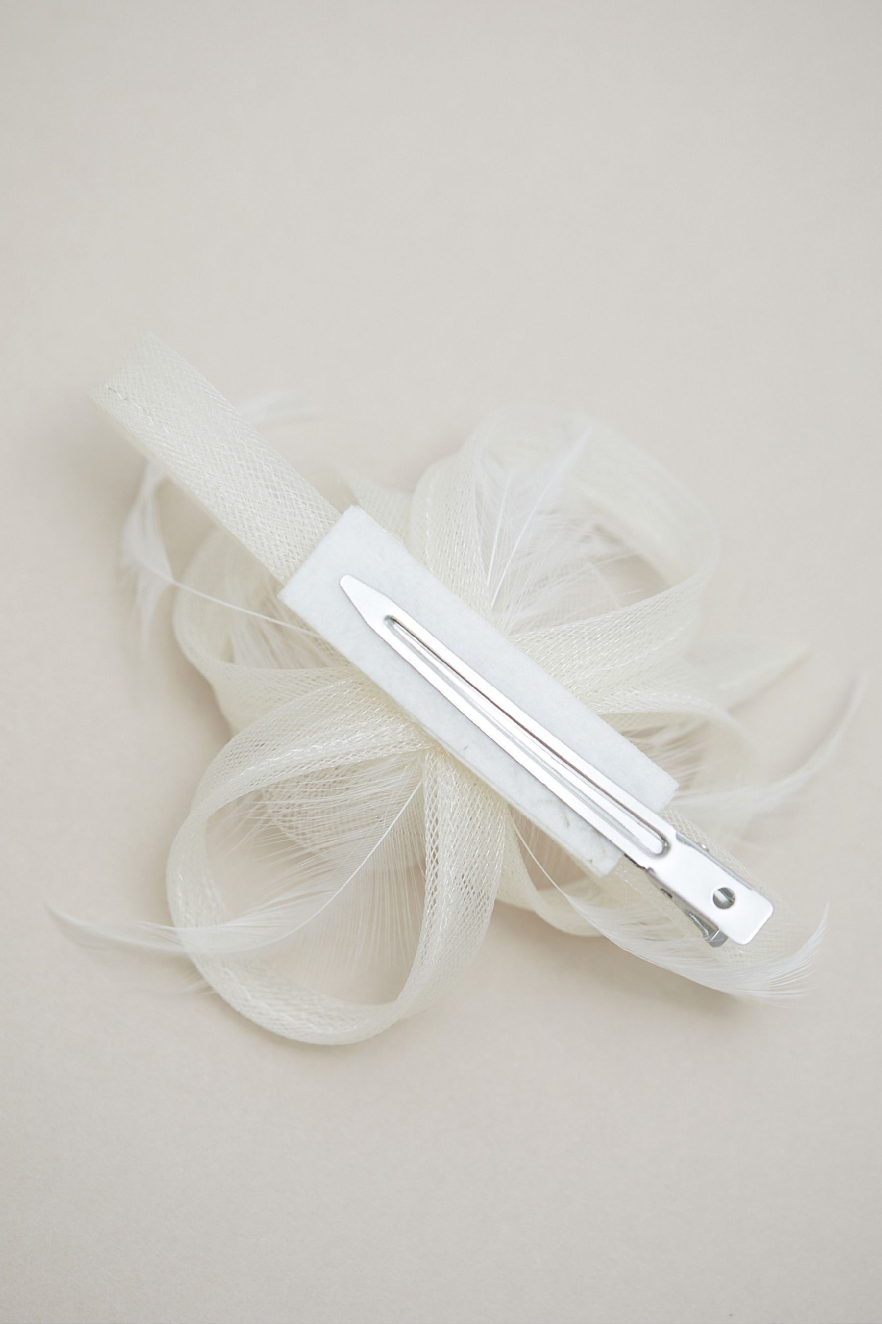 Buy Jon Richard Cream Small Feather Fascinator Clip from the Next UK ...