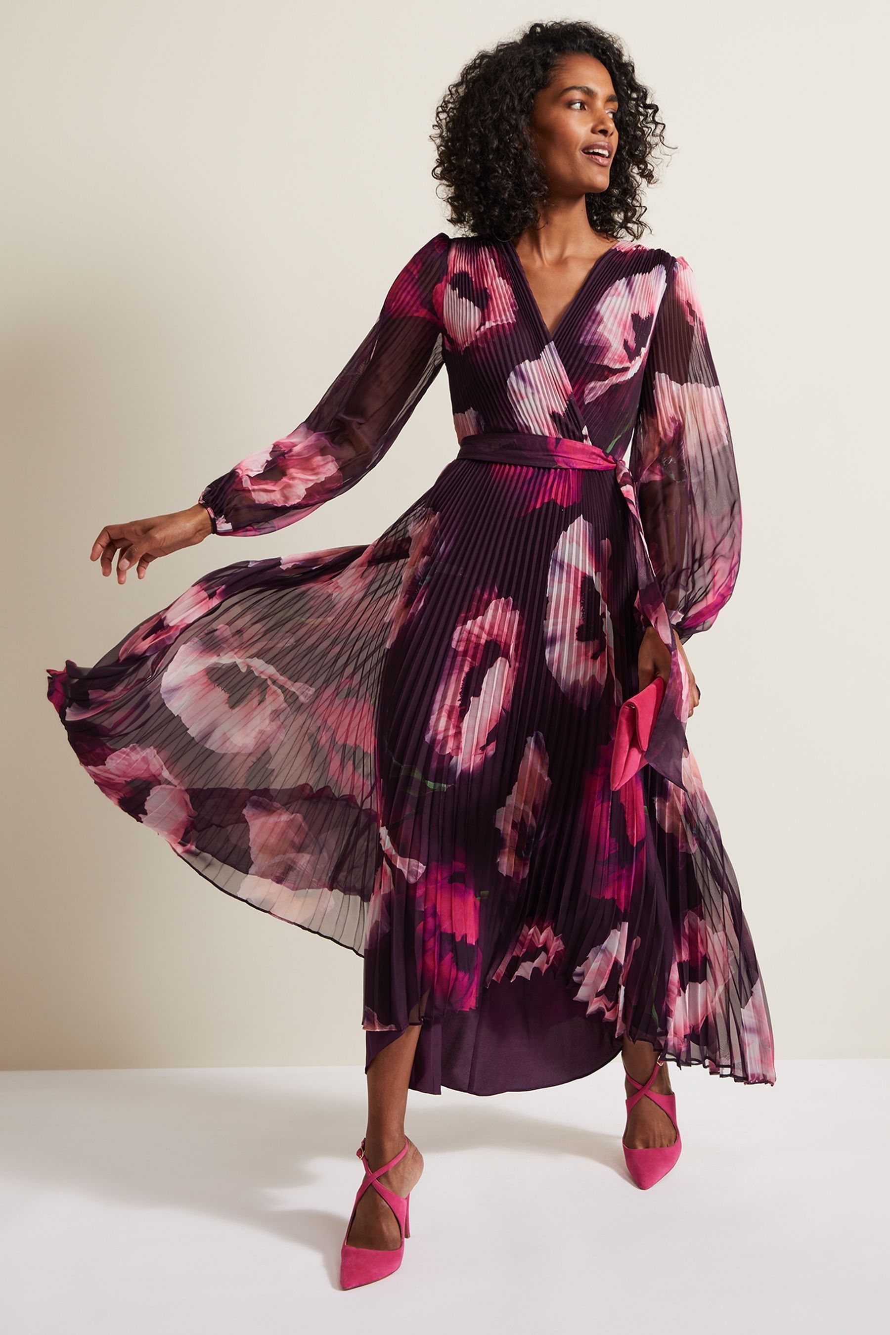 Buy Phase Eight Multi Isadora Multi Pleated Dress from Next Ireland