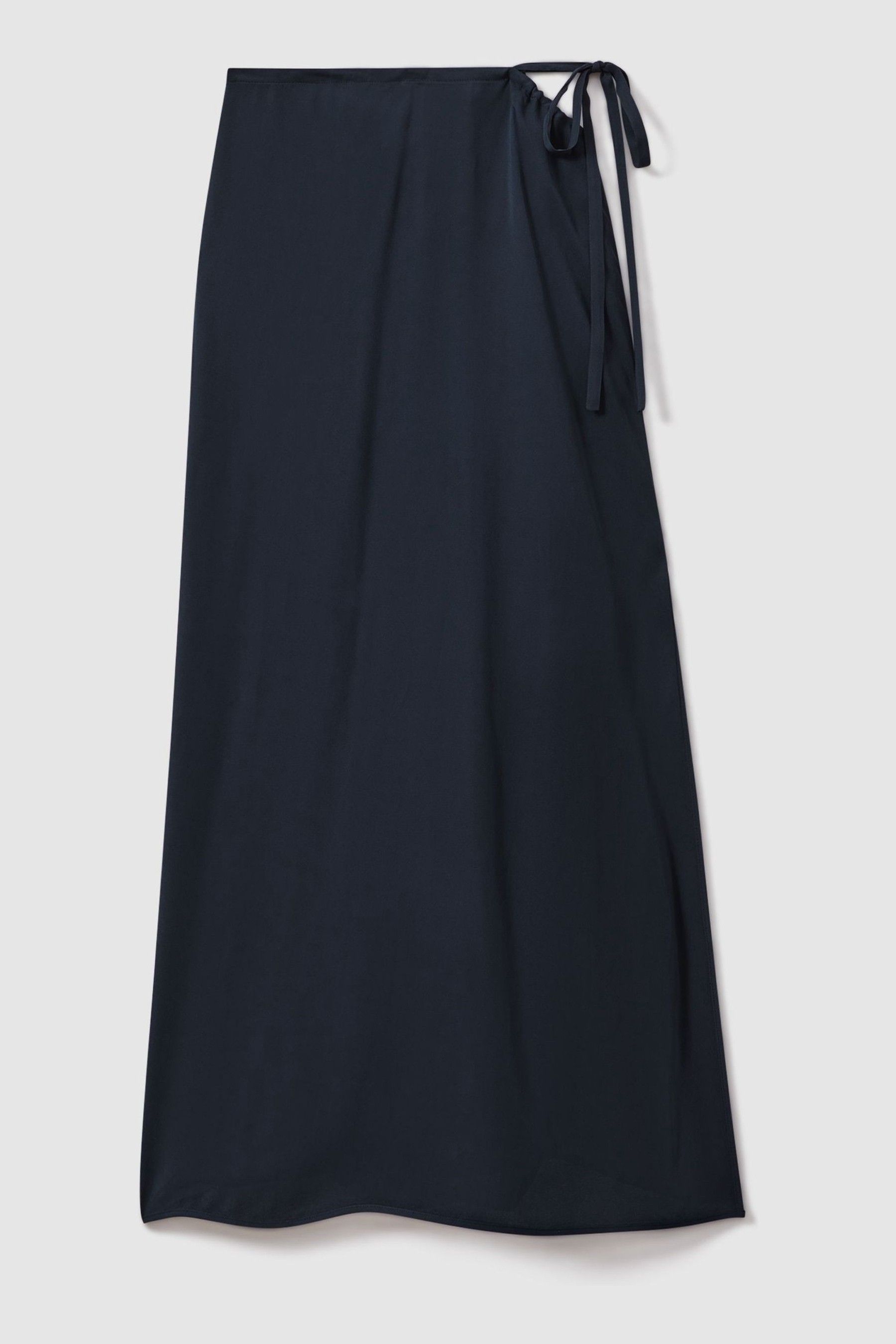 Buy Reiss Navy Esme Gathered Side Midi Skirt from the Next UK online shop