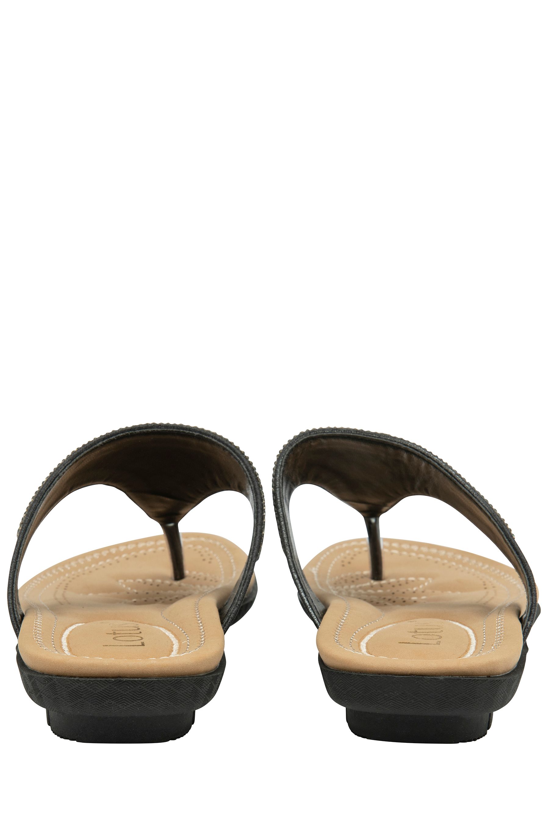 Buy Lotus Black Toe Post Sandals from the Next UK online shop