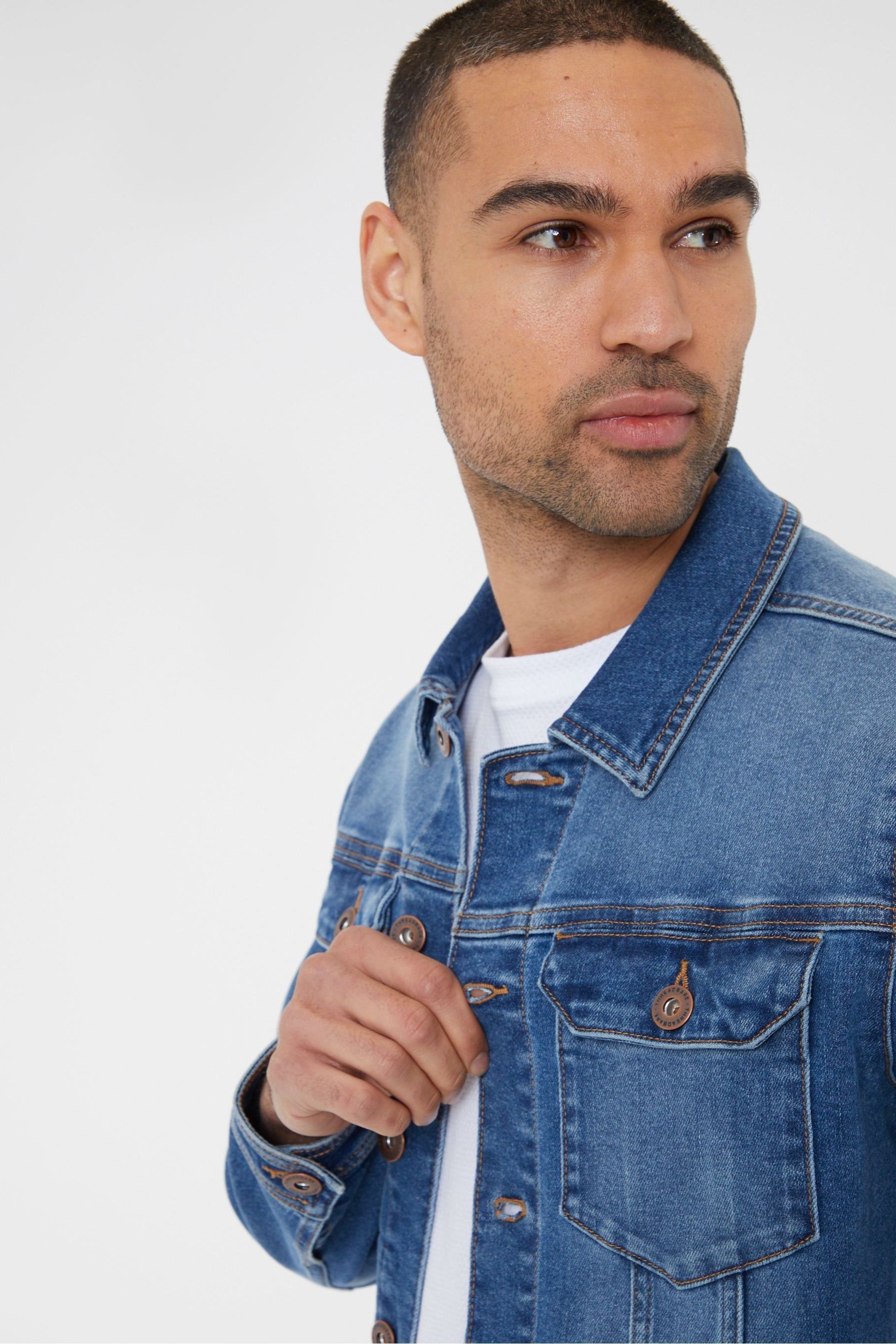 Buy Threadbare Blue Classic Denim Jacket from the Next UK online shop