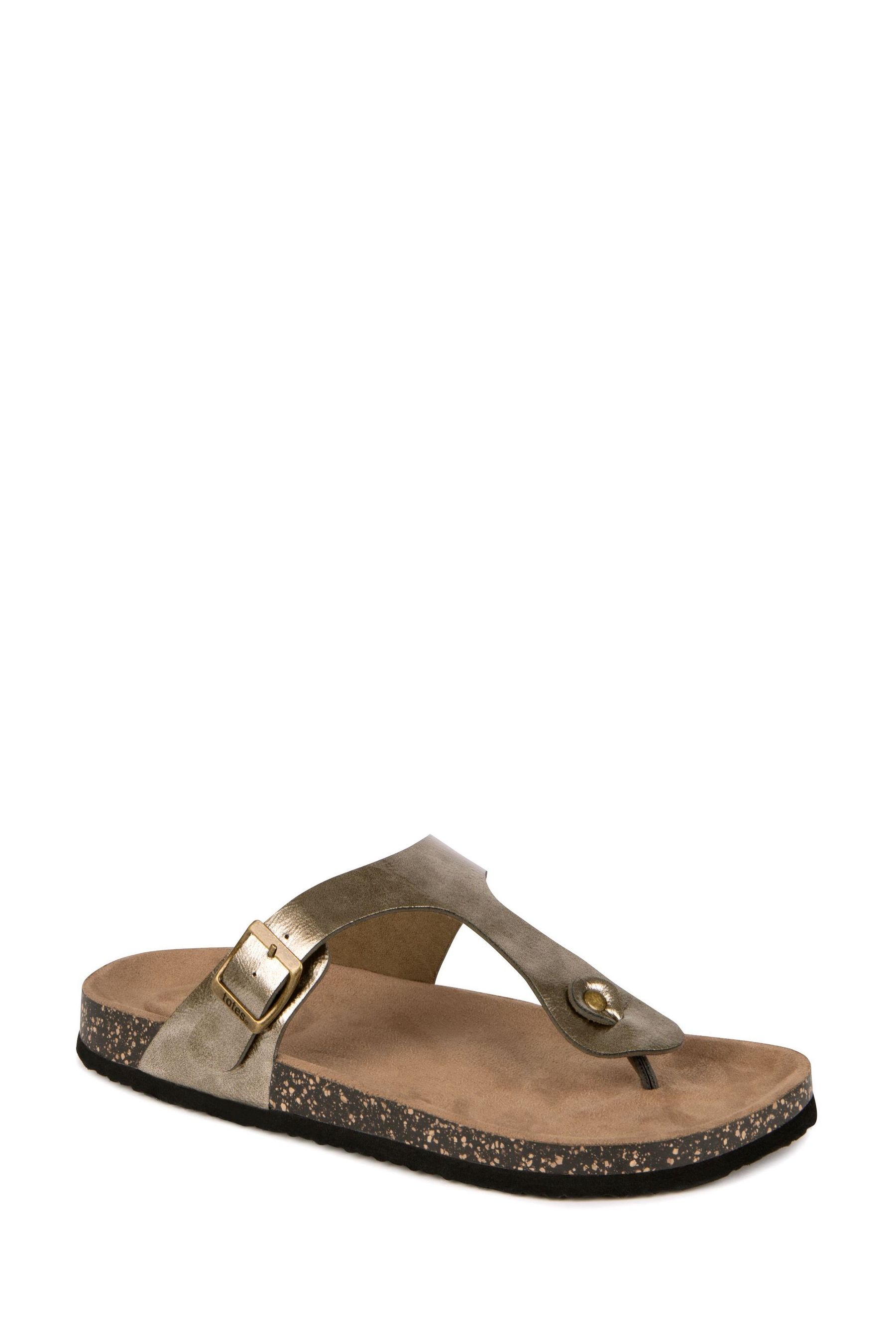 Buy Totes Metallic Ladies Toe Post Sandals from the Next UK online shop