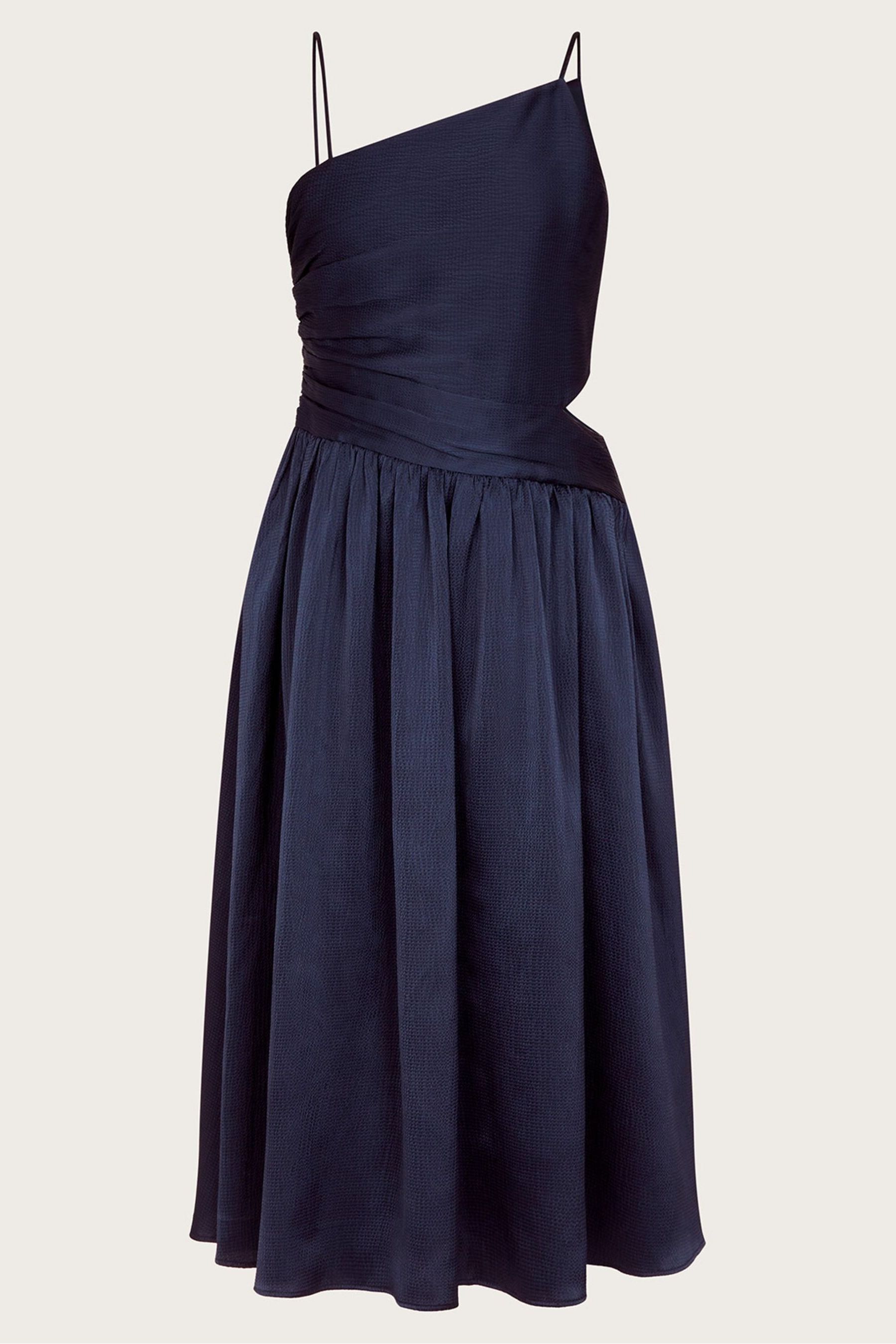 Buy Monsoon Blue Satin Cut-Out Prom Dress from the Next UK online shop