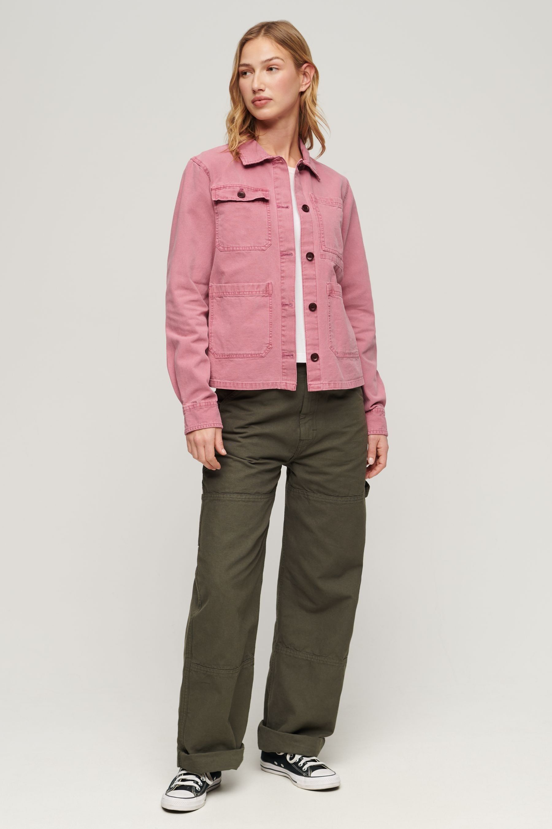 Buy Superdry Pink Four Pocket Chore Jacket from the Next UK online shop