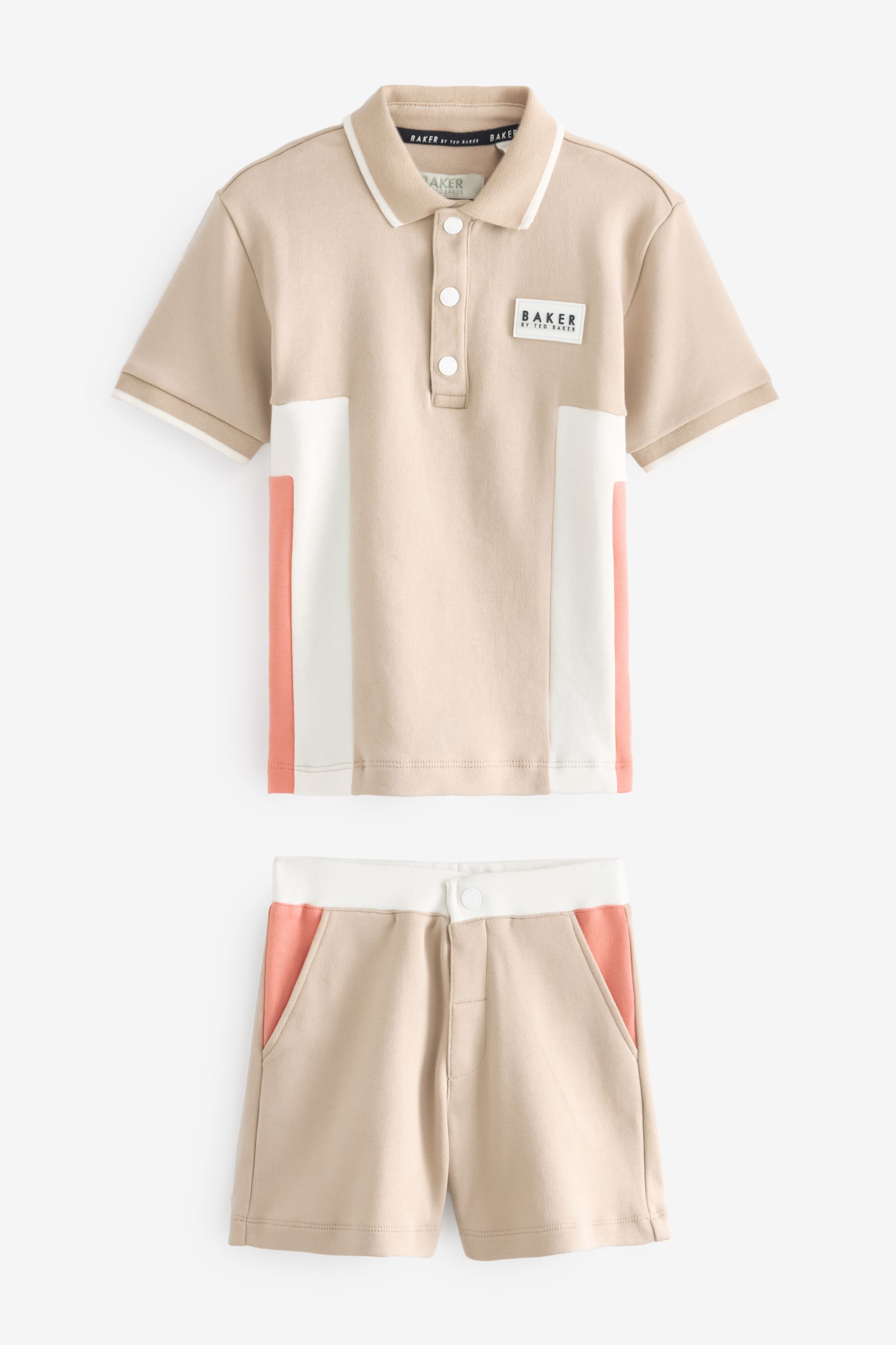 Buy Baker by Ted Baker Colourblock Polo Shirt and Short Set from Next ...