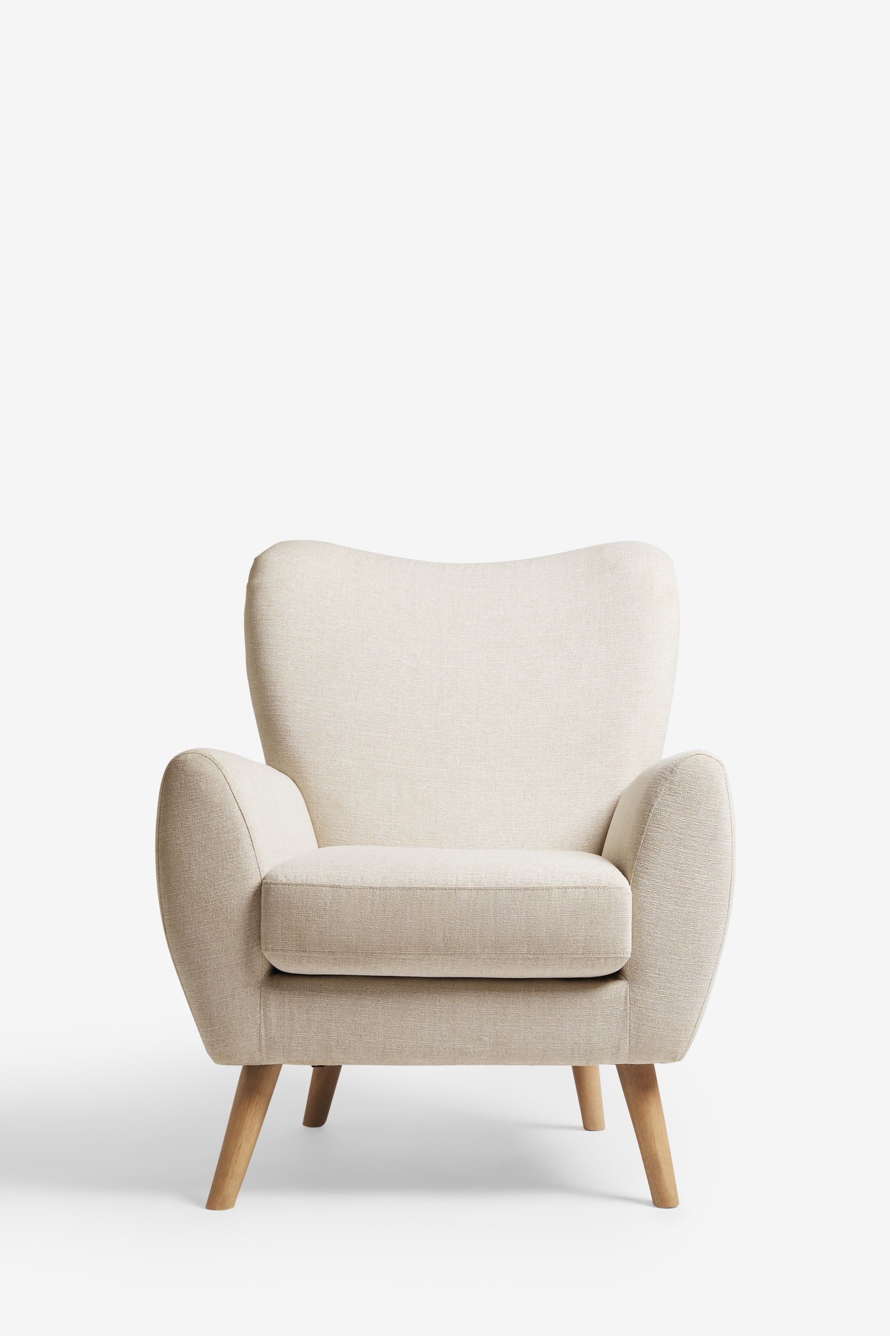 Buy Tweedy Plain Light Natural Wilson Grande II Highback Armchair from ...