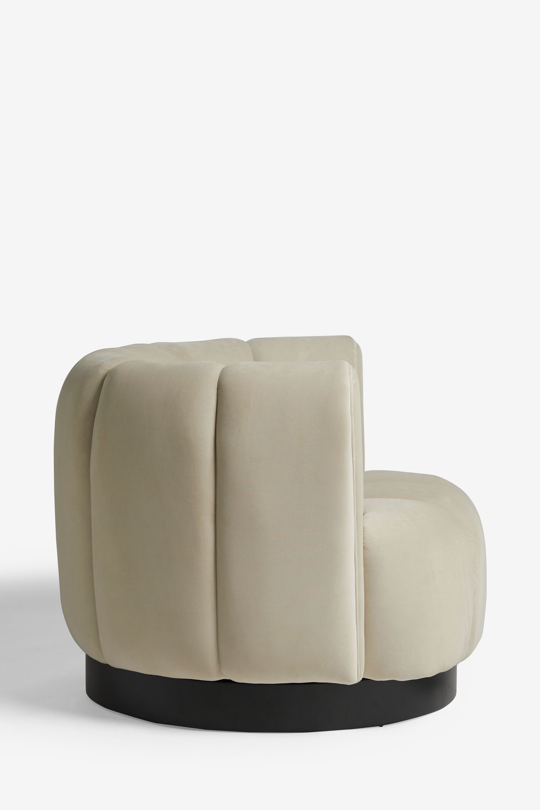 Buy Soft Velvet Pebble Natural Celine Swivel Accent Chair from the Next ...