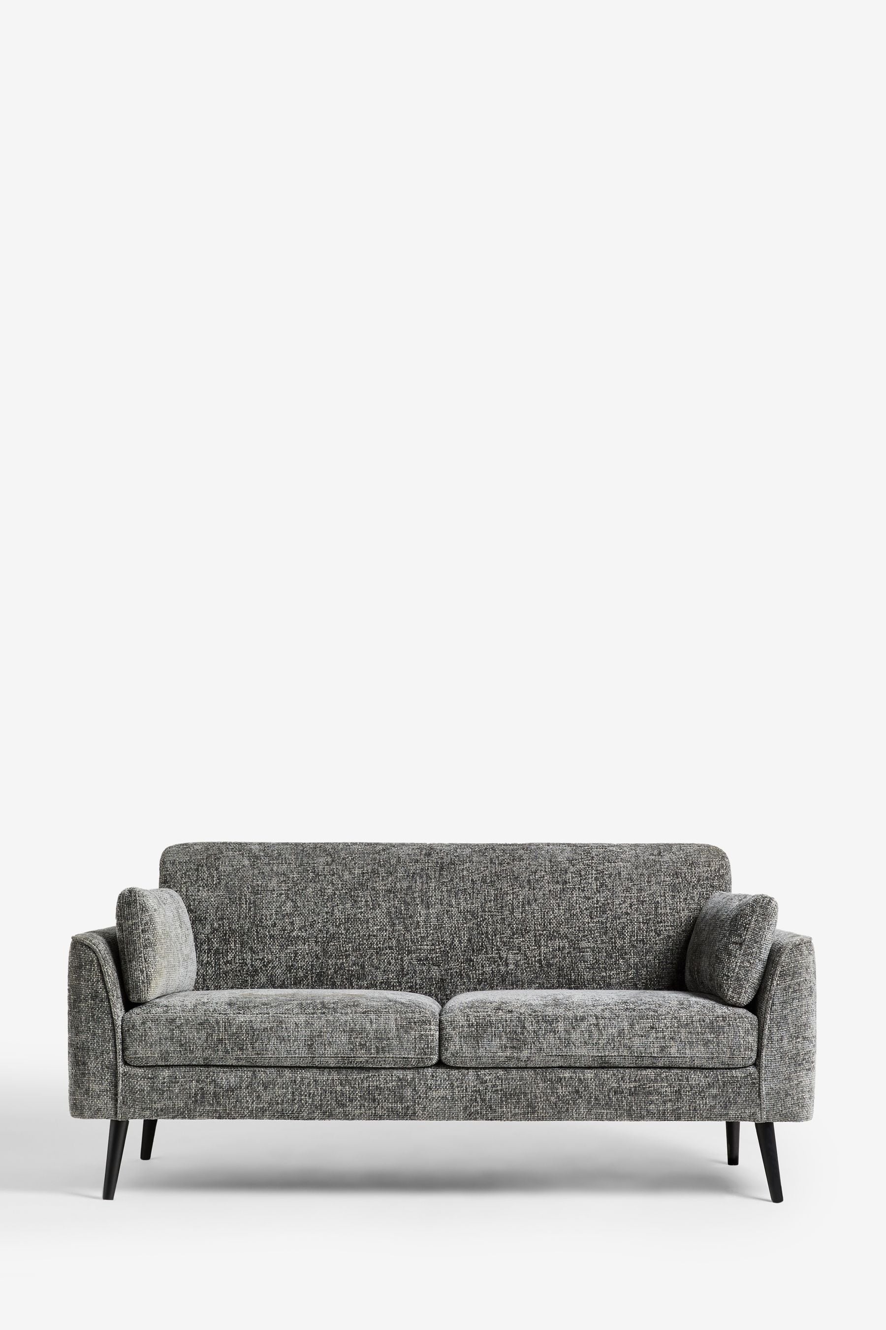 Buy Chunky Chenille Dark Grey Mila Compact 3 Seater Sofa In A Box from ...