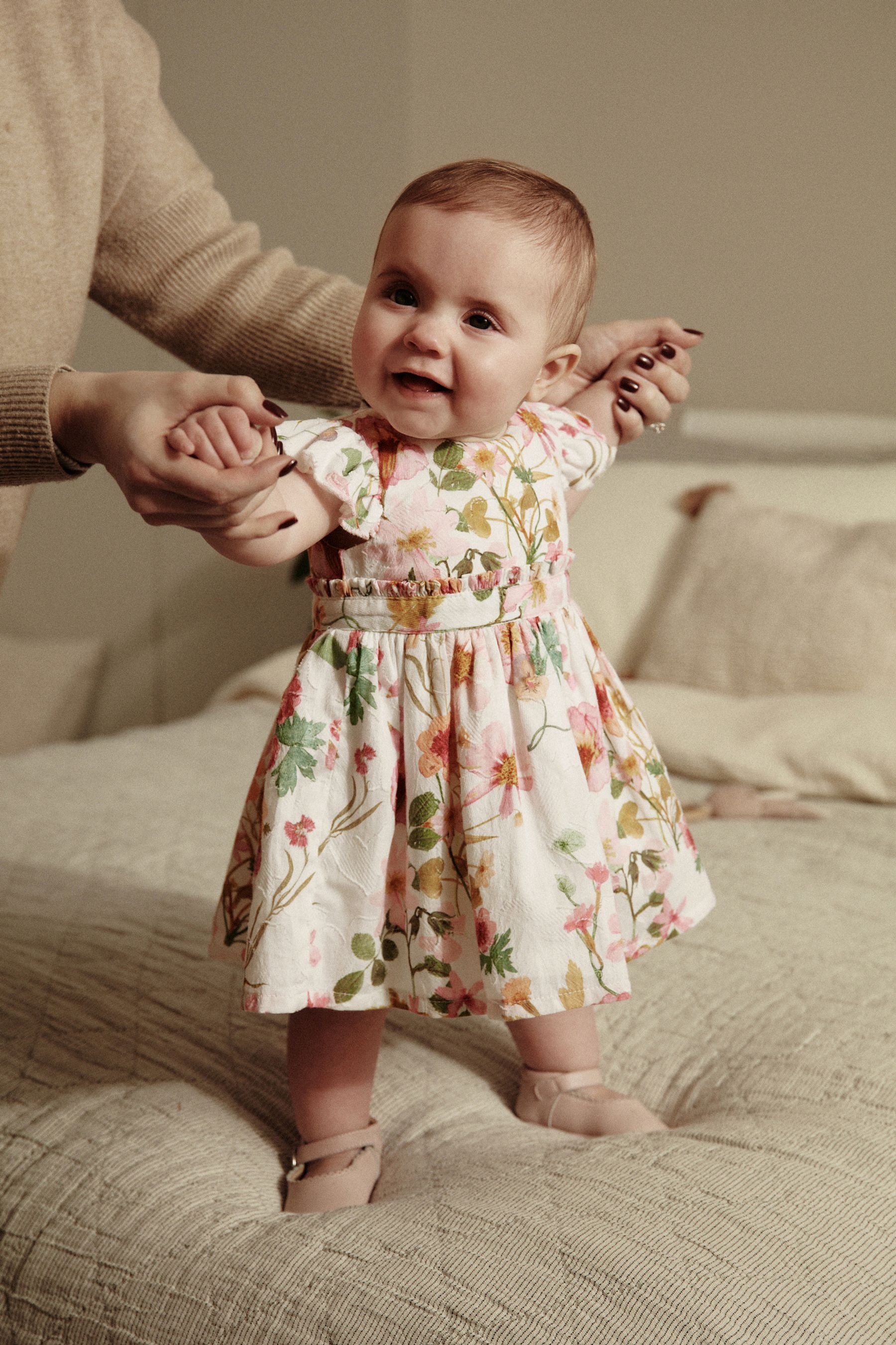 Buy Pink/White Floral Baby Prom Dress (0mths-2yrs) from the Next UK ...