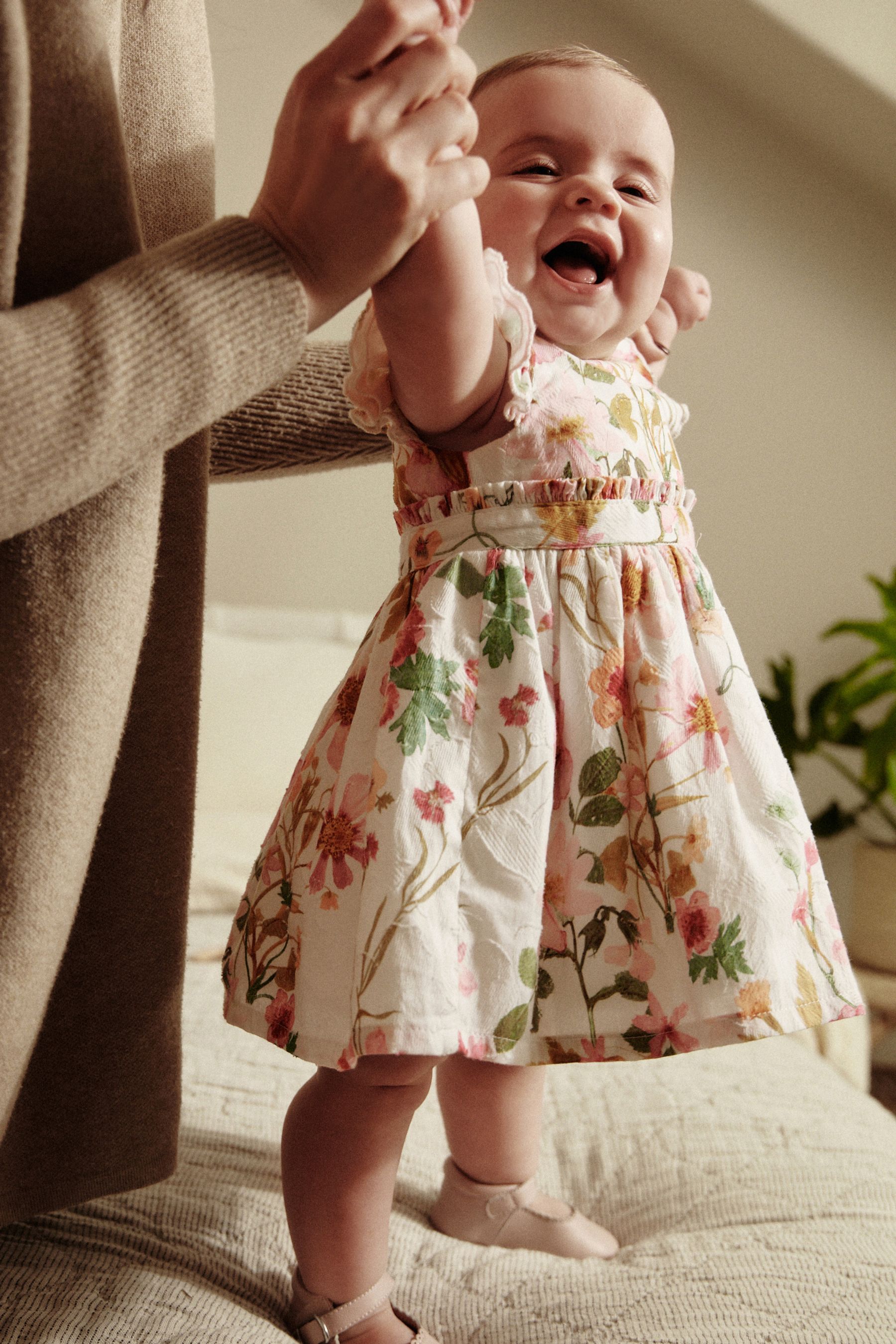 Buy Pink/White Floral Baby Prom Dress (0mths-2yrs) from the Next UK ...