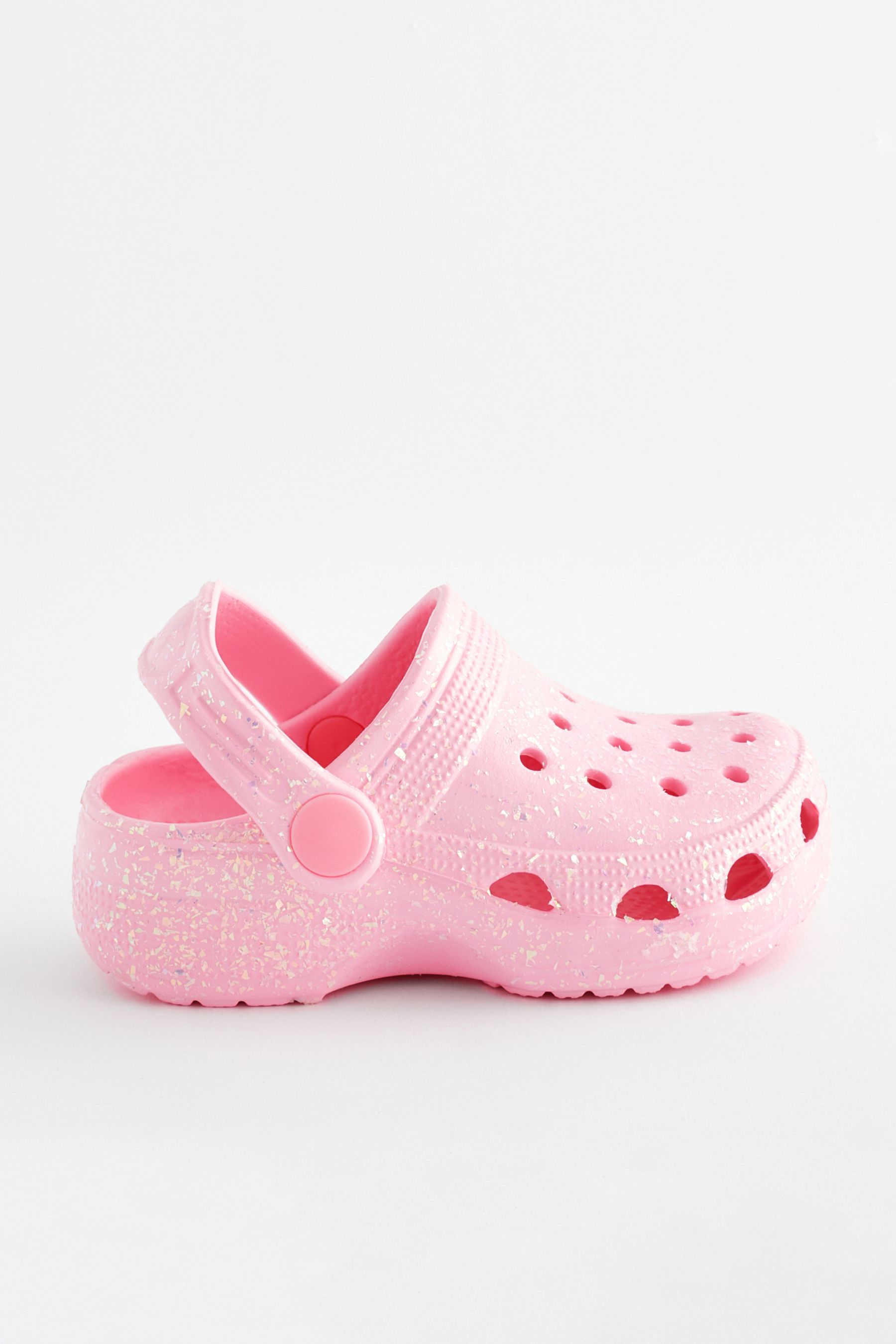 Buy Pink Glitter Clogs from Next Australia