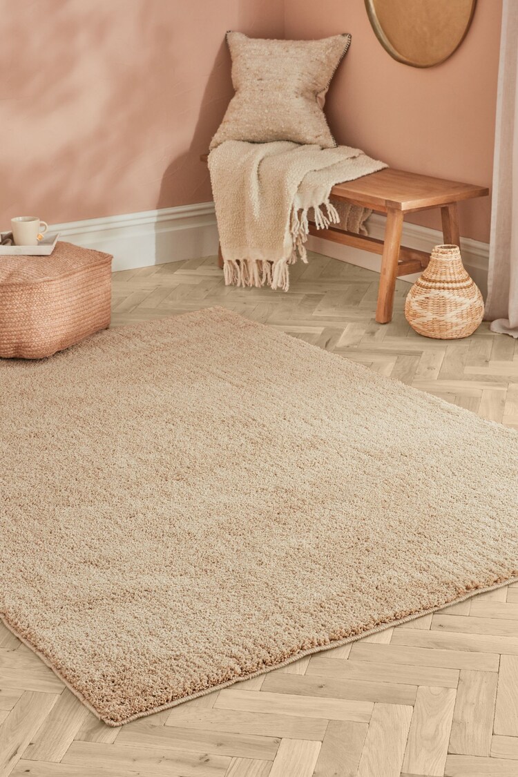 Buy Natural Cosy Washable Shaggy Rug from the Next UK online shop