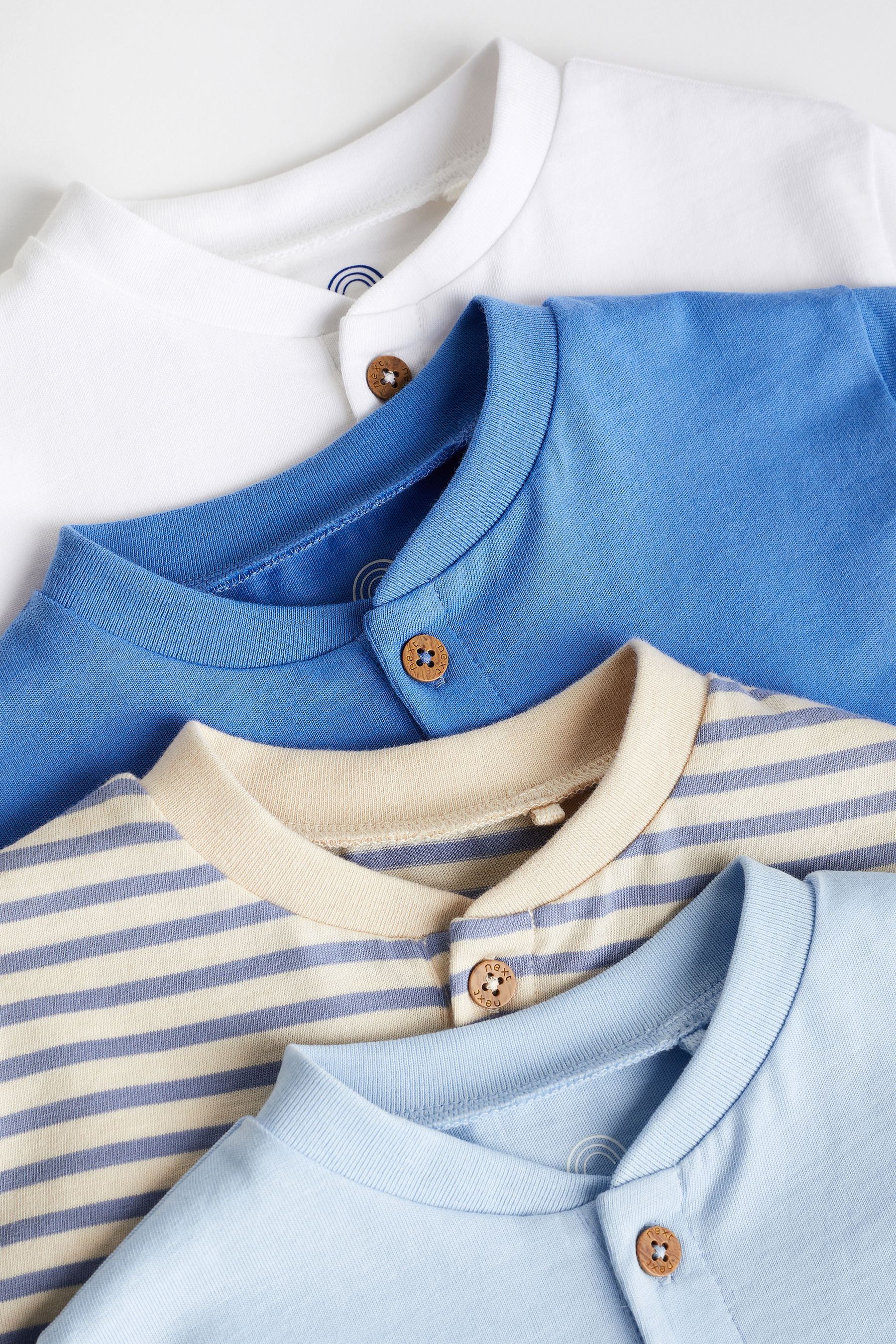Buy Blue Baby Short Sleeve T-Shirts 4 Pack from the Next UK online shop