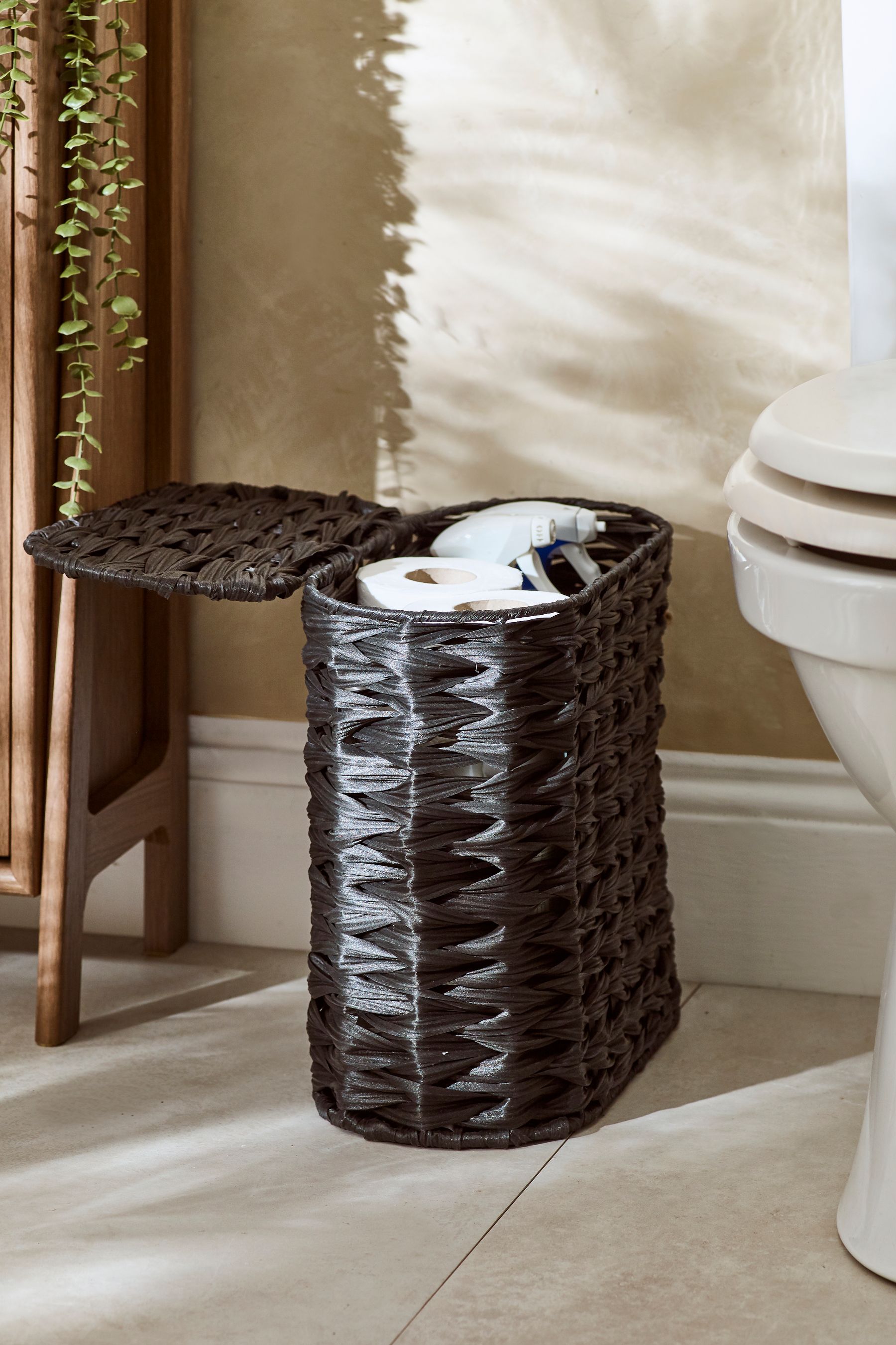 Buy Black Plastic Wicker Storage Basket from the Next UK online shop