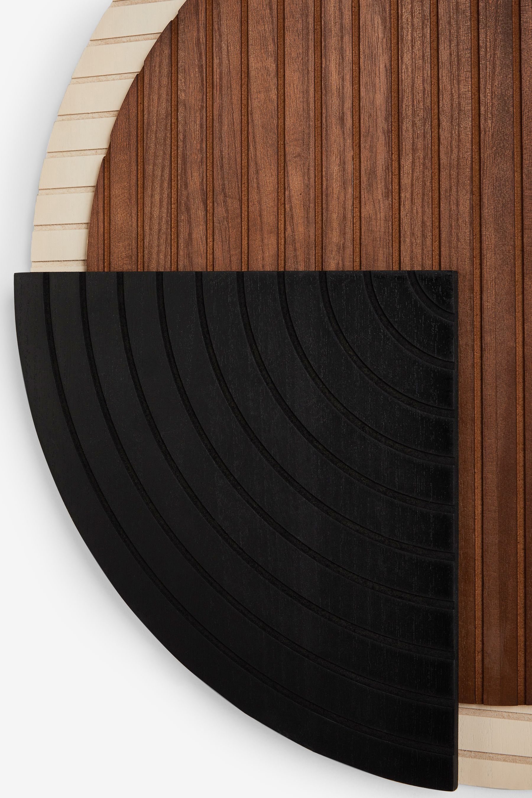 Buy Brown and Black Bronx Wood Circular Wall Art from Next Ireland