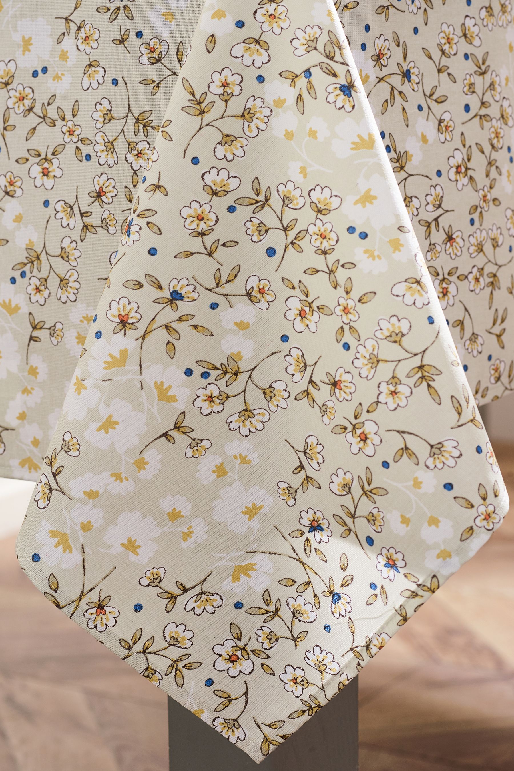 Buy Natural Daisy Ditsy Wipe Clean Table Cloths from the Next UK online ...