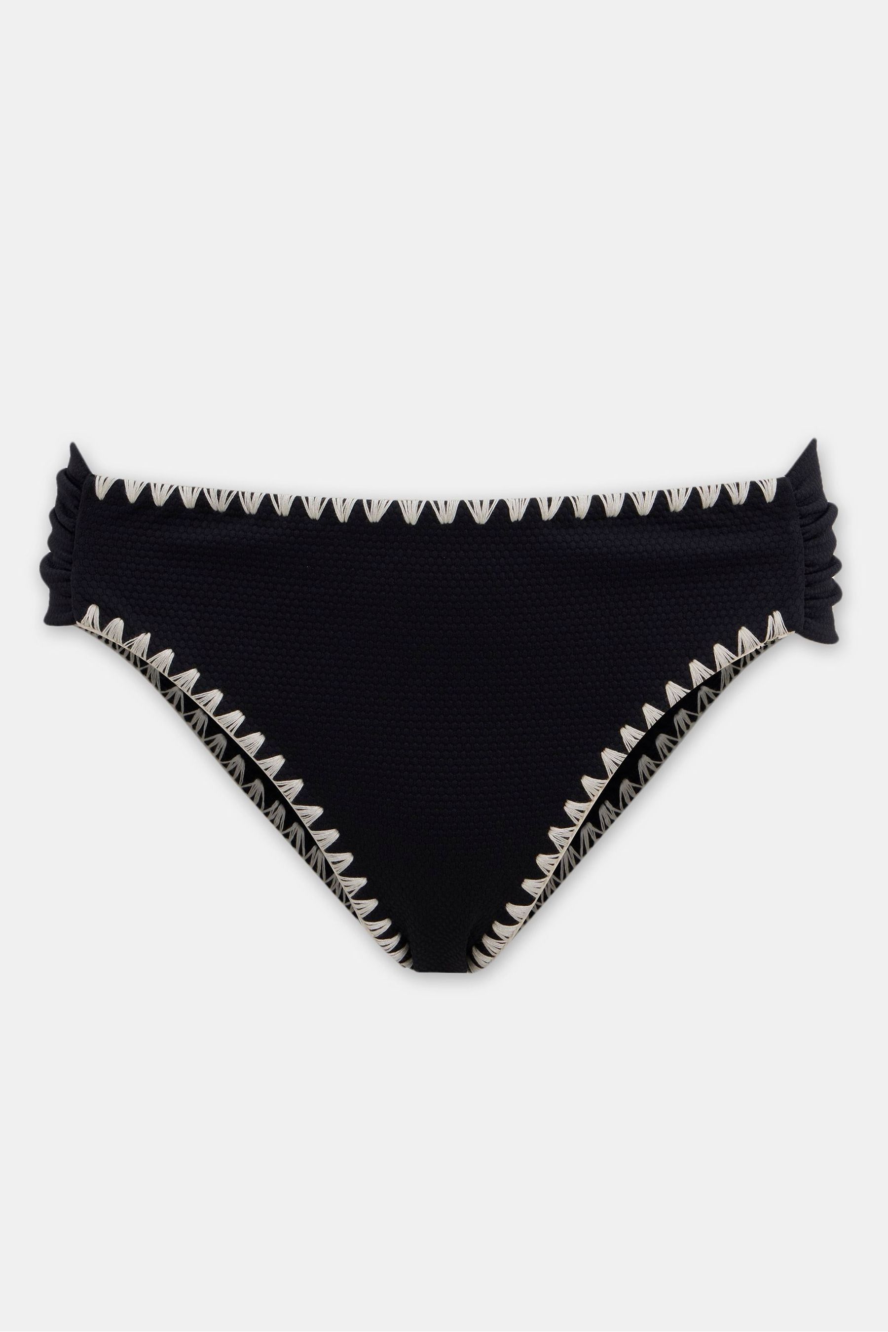 Buy Mint Velvet Black Ruched Side Crochet Stitch Briefs from the Next ...